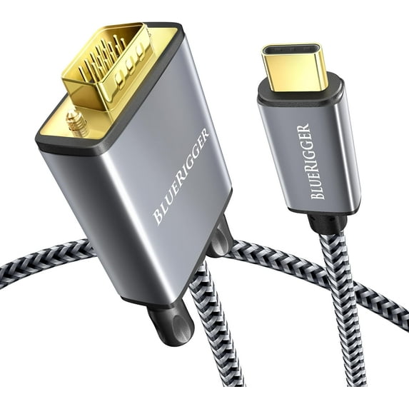 GUAJDE-USB C to VGA Cable - (10FT, Type C to VGA, 1080p Display Cable ...