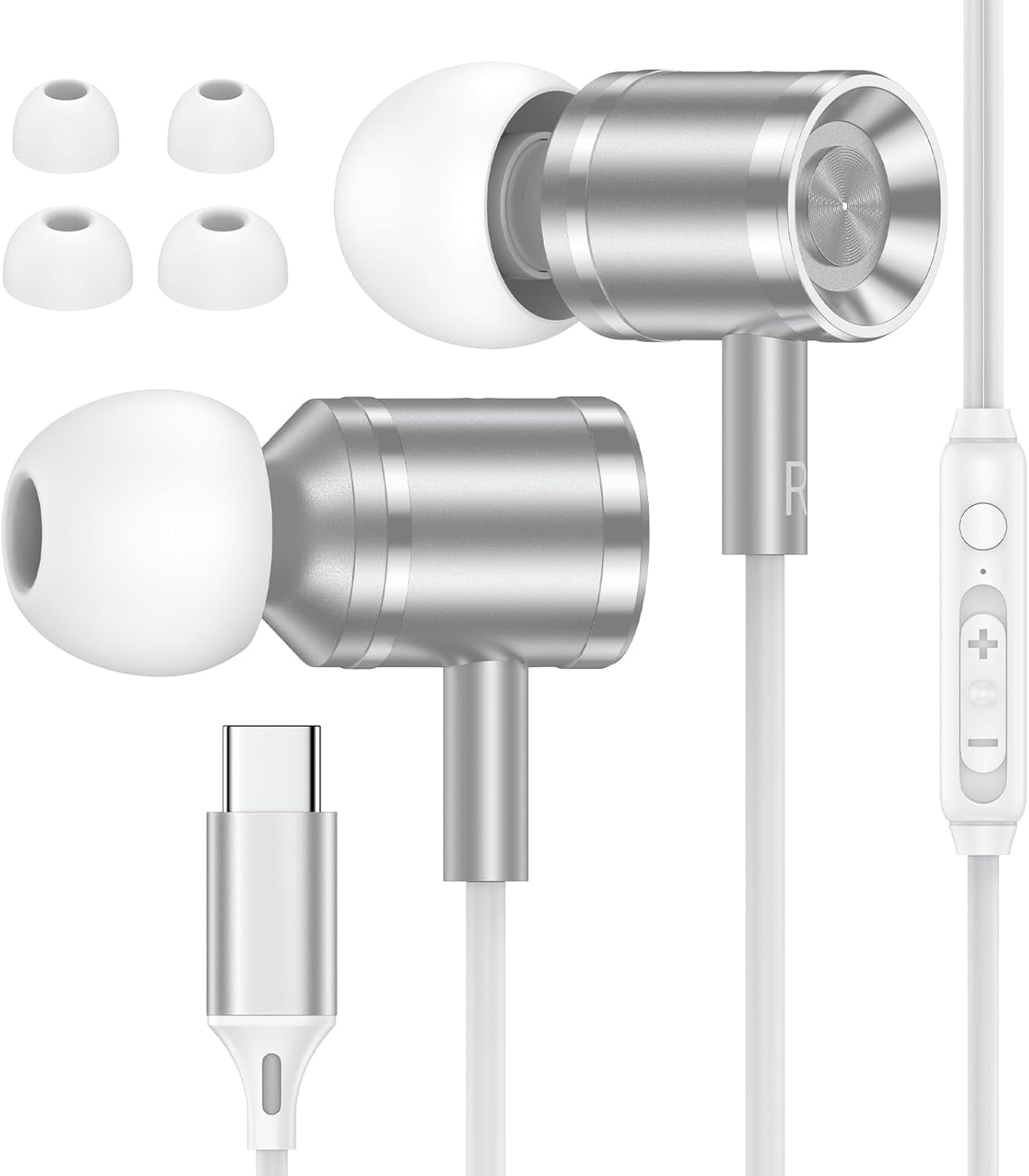 GUAJDE-USB C Wired Headphones Earphones for iPhone 17 Pro Max Air 16 ...