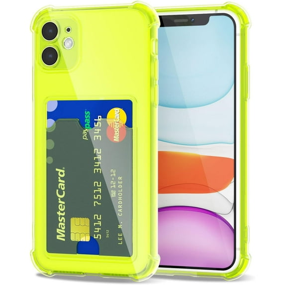 GUAJDE-for iPhone 11 Wallet Case with Card Holder, Cute Girly Clear ...