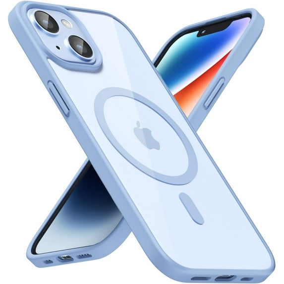 GUAJDE-for iPhone 14 Plus Case Clear Mag Safe, Ultra Thin Slim Cover ...