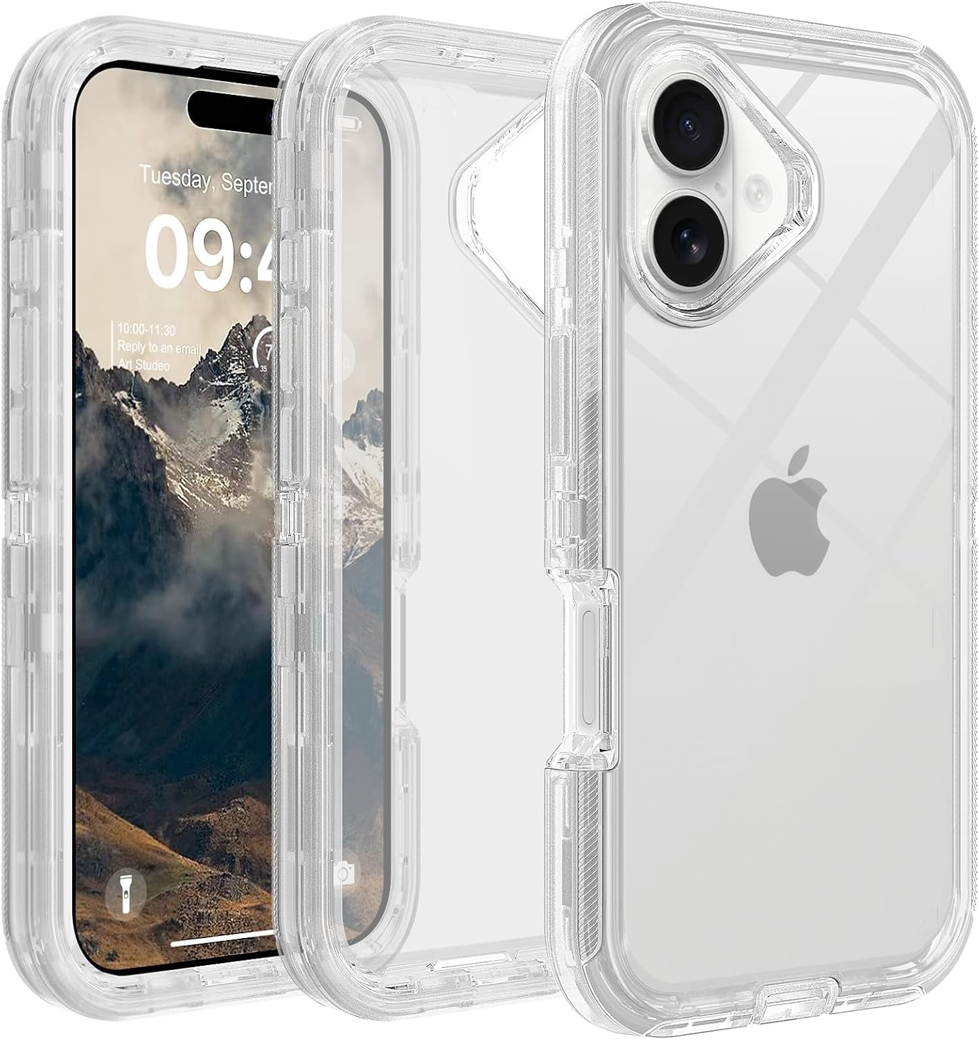 GUAJDE-for iPhone 16 Plus Case Clear, Anti-Drop, Transparent ...