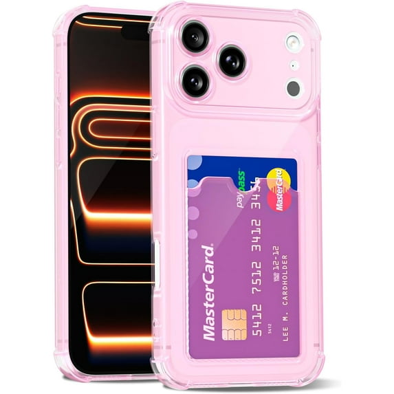 GUAJDE-for iPhone 17 Pro Case Wallet, Purse for Women Thin Slim Clear ...