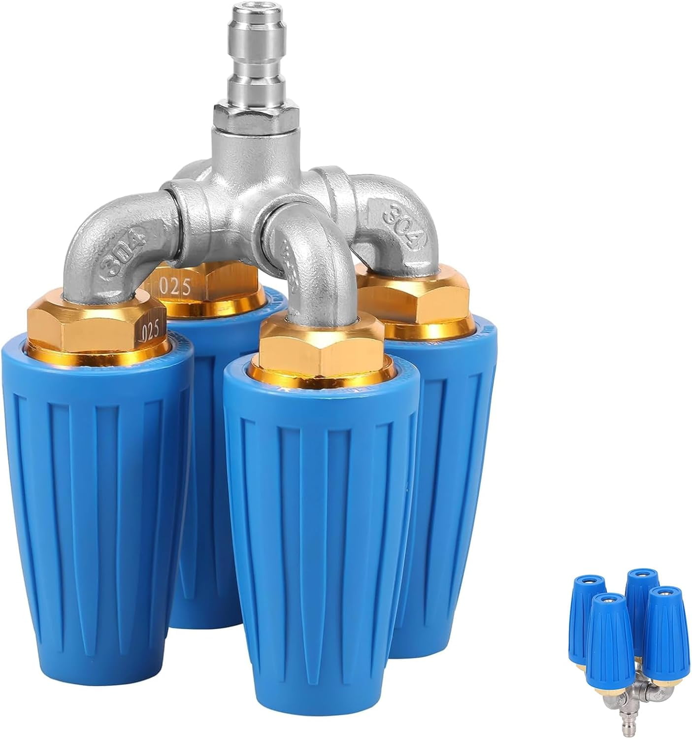 GUAND Quad Turbo Pressure Washer Nozzle, 4000 PSI, 360° Rotary Spray, 1 ...