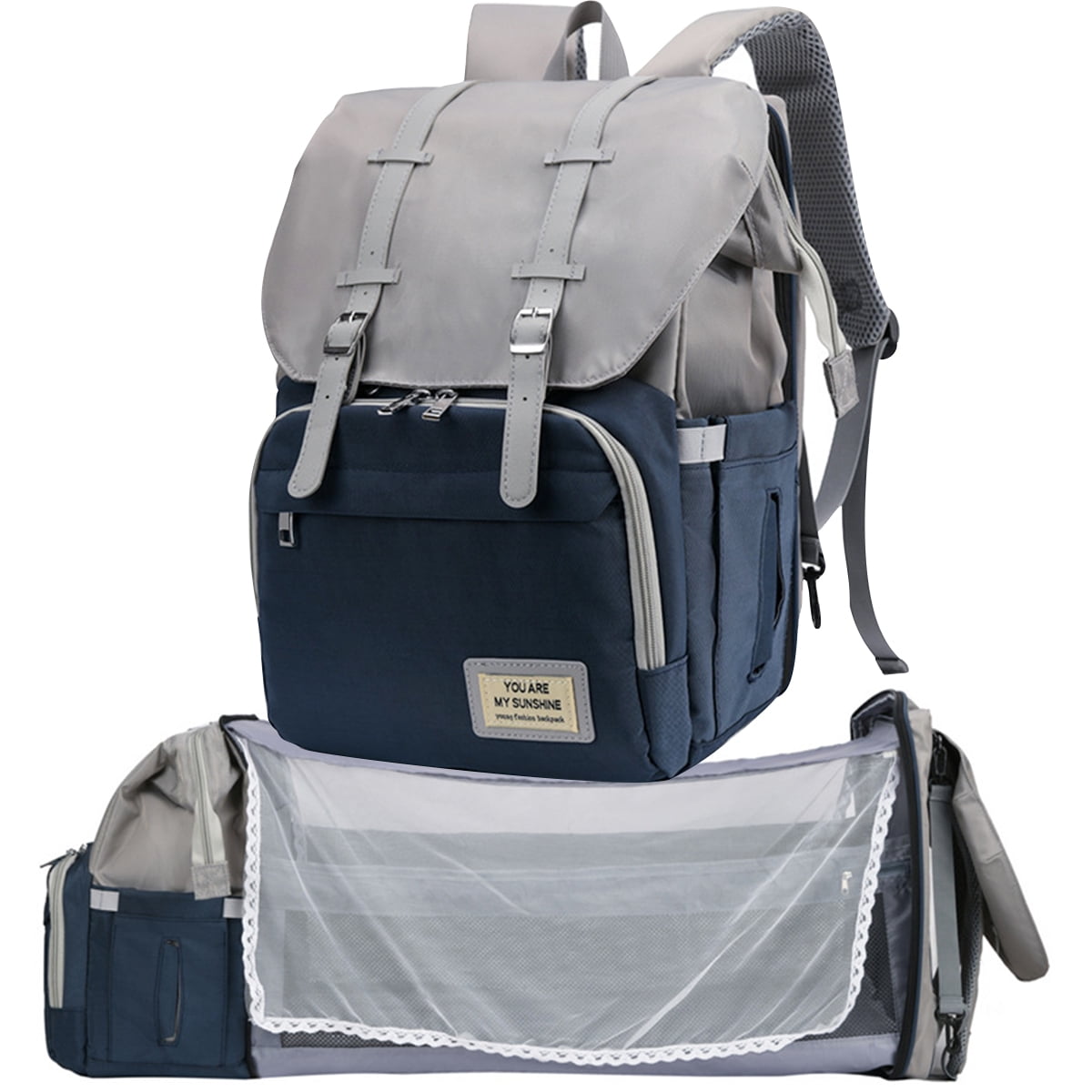 GUANGCAIJIA Stylish Backpack Diaper Bags With Changing Pad station for ...