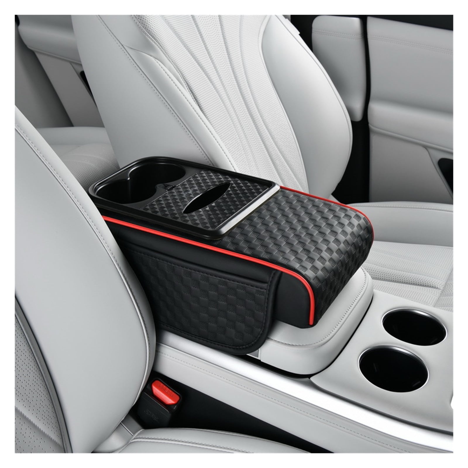 GUANGHUI 5 in 1 Car Center Console armrest Cushion, Memory Foam armrest ...