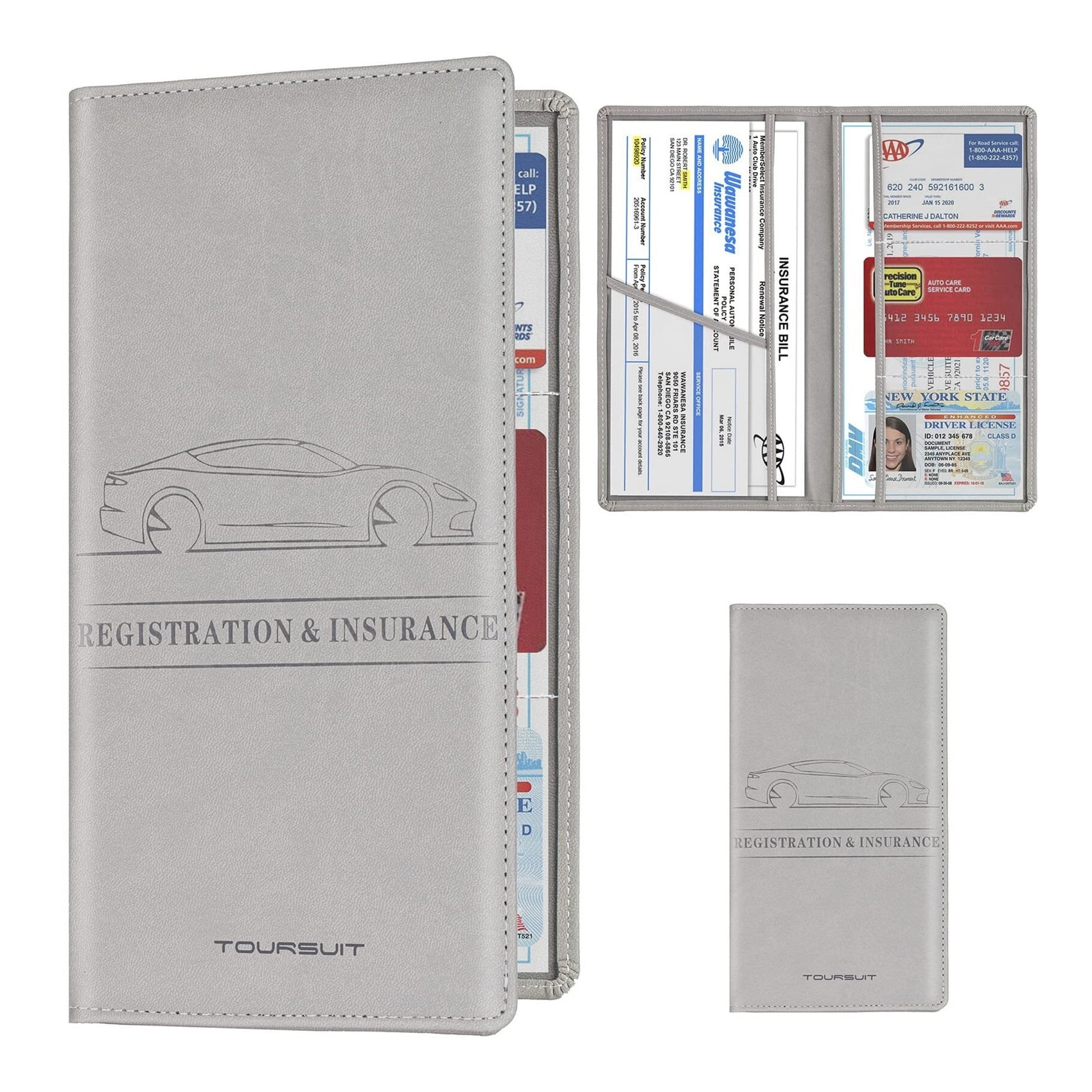 GUANGHUI Car Registration and Insurance Card Holder, Vehicle License ...