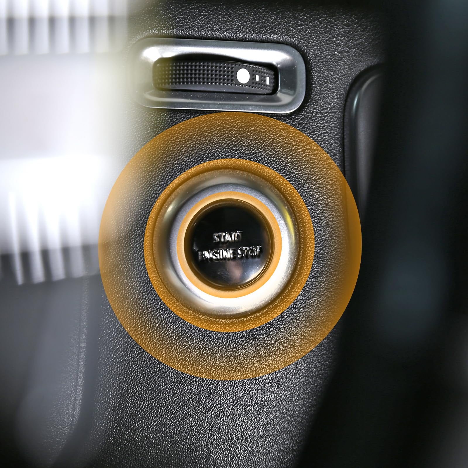 GUANGHUI Silver Engine Start Stop Push Button Switch Sticker Cover for ...