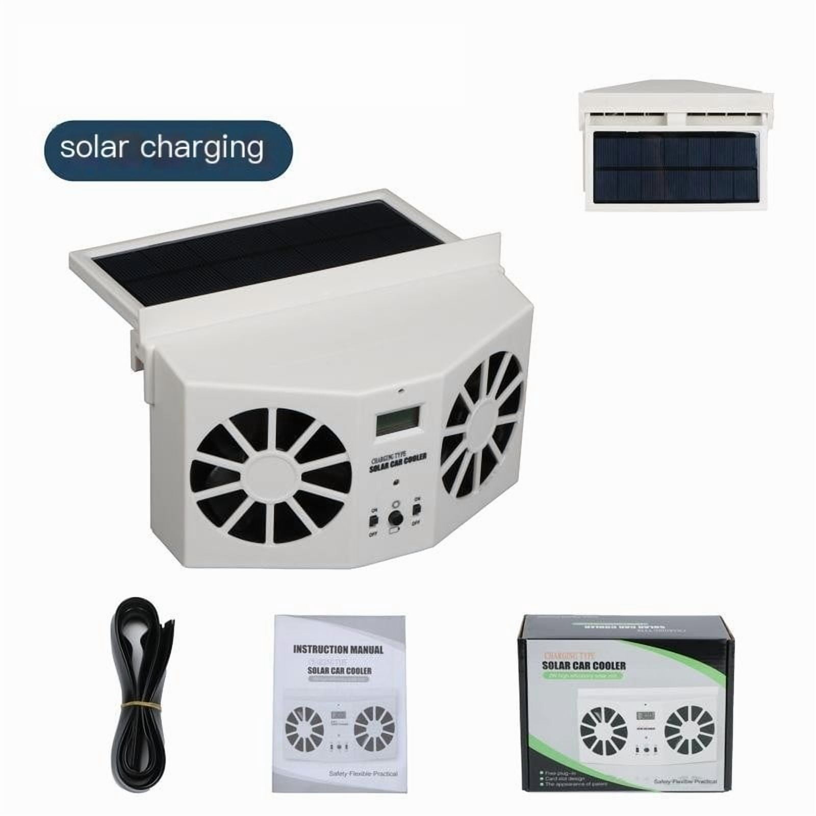 GUANGHUI Solar Powered Car Cooling Fan Cooler Auto Window Air Vent ...