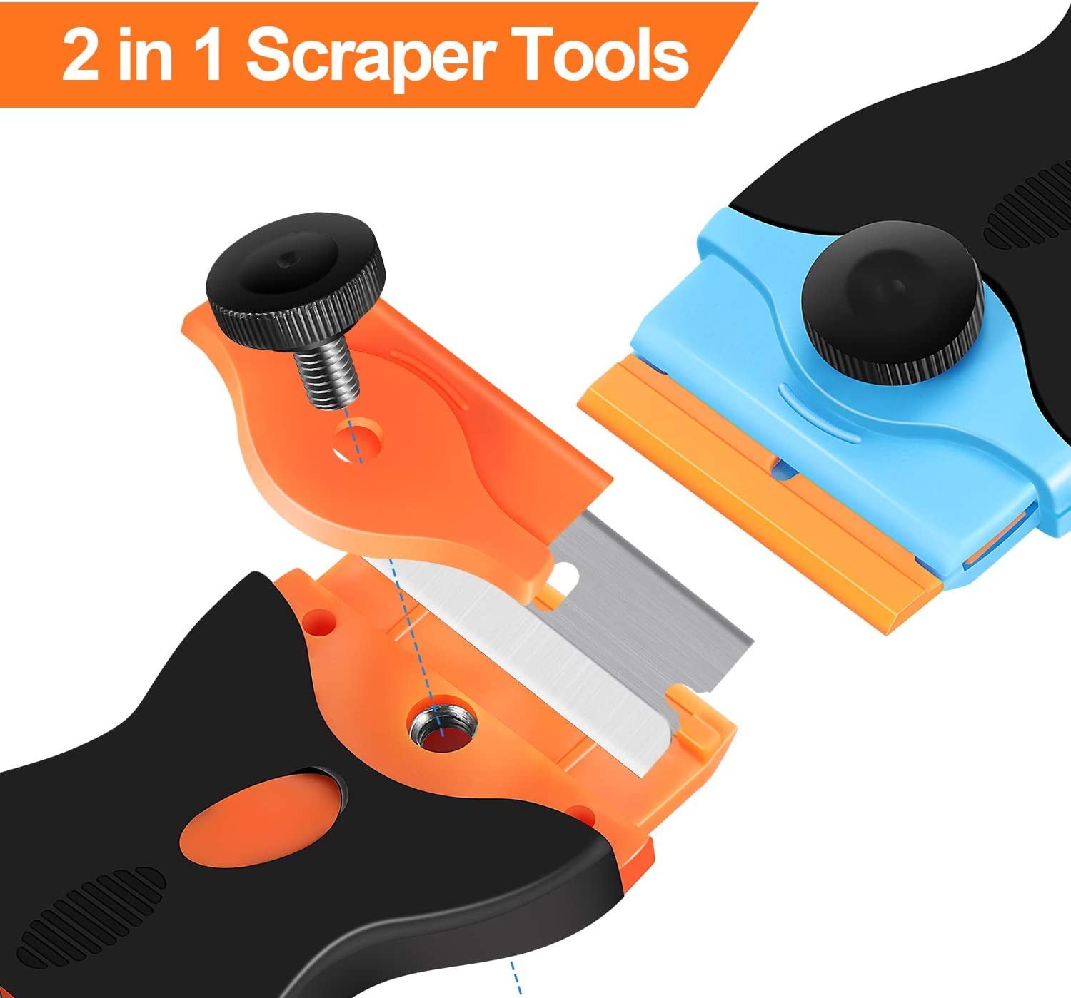 GUANGZHFENGDA Versatile Razor Blade Scraper with 2-in-1 Functionality ...