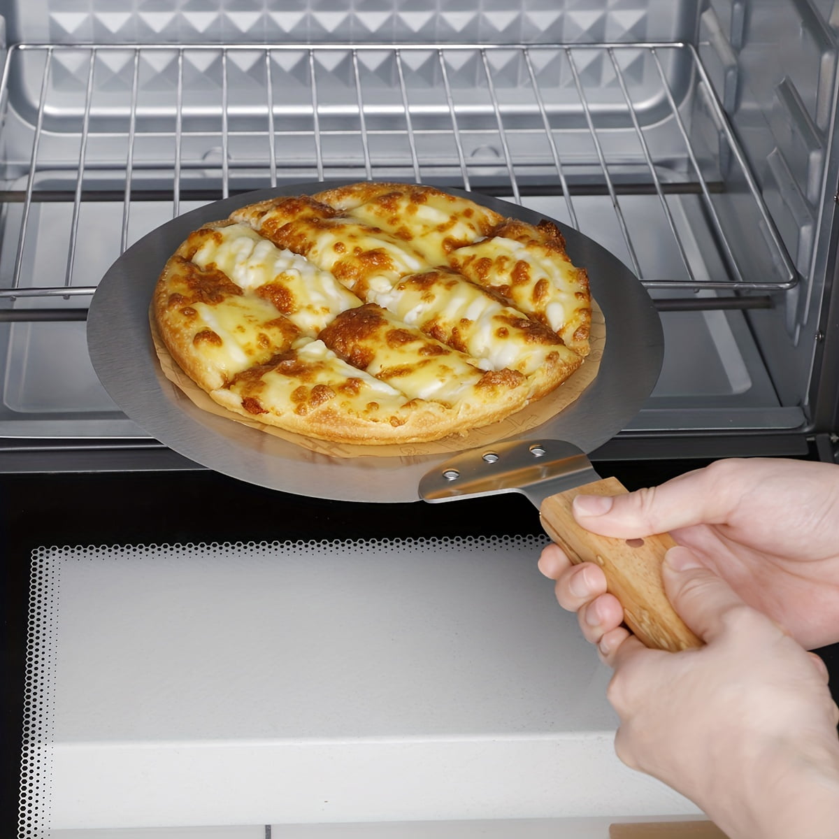 GUANGZHYZYFUS Stainless Steel Pizza Peel with 10 Inch Pizza Lifter ...