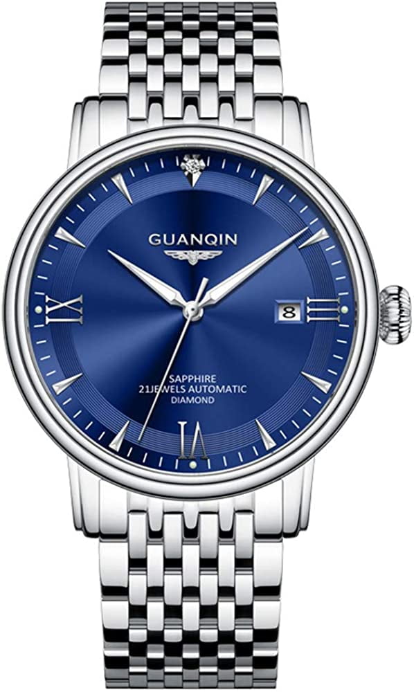 GUANQIN Automatic Mechanical Self Winding Watches for Men Calendar ...