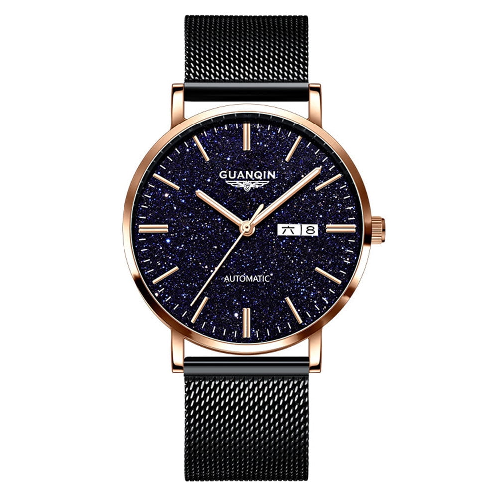 GUANQIN Automatic Mechanical Self Winding Watches for Men Day Date ...
