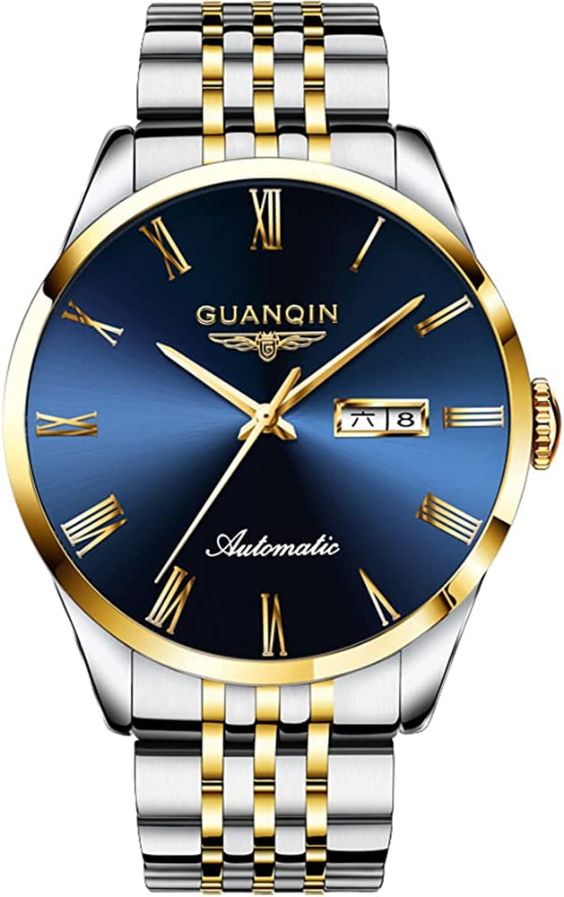 GUANQIN Men Automatic Mechanical Movement Stainless Steel Business ...