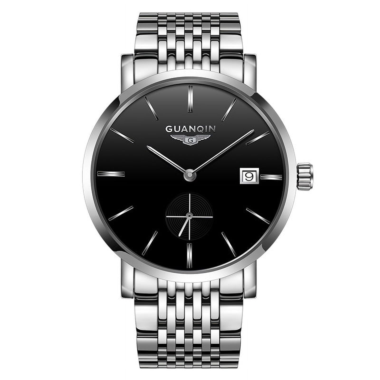 GUANQIN Men Calendar Date Analog Automatic Self Winding Mechanical ...