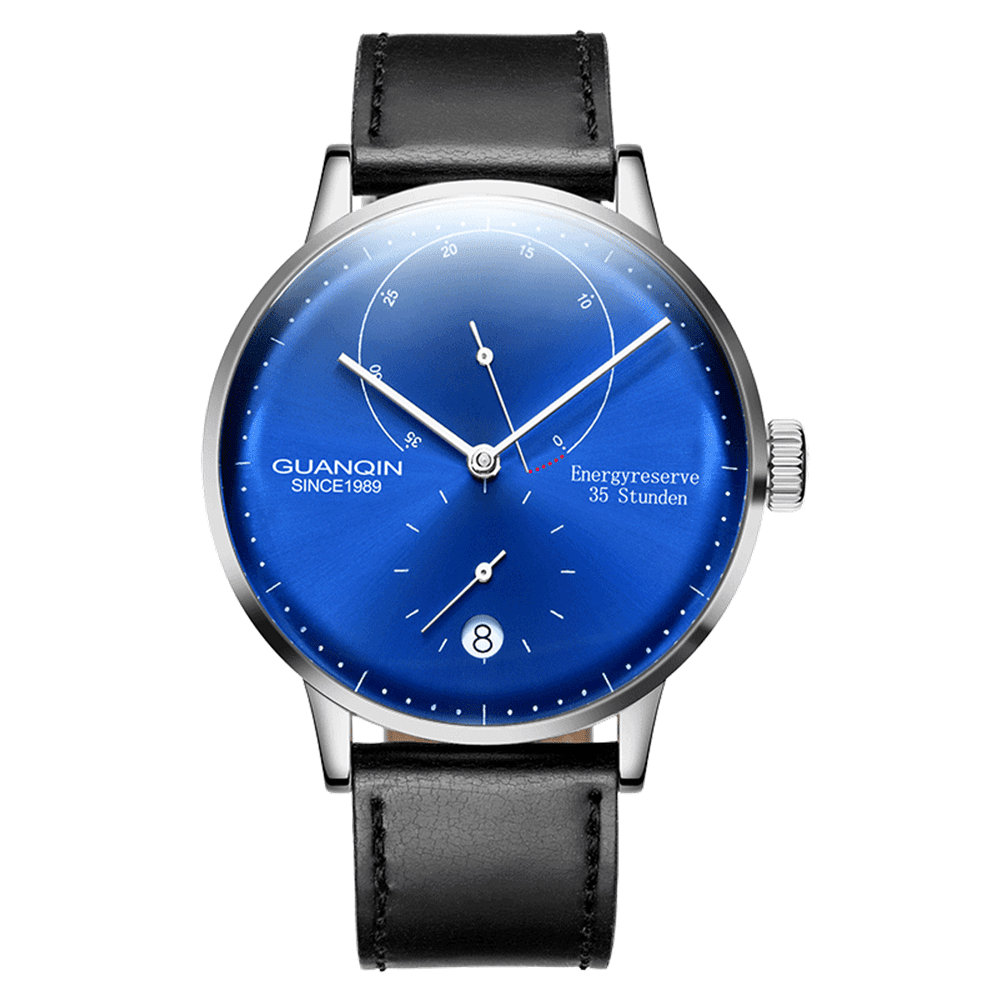 GUANQIN Men Calendar Energy Reserve Analog Automatic Self Winding ...