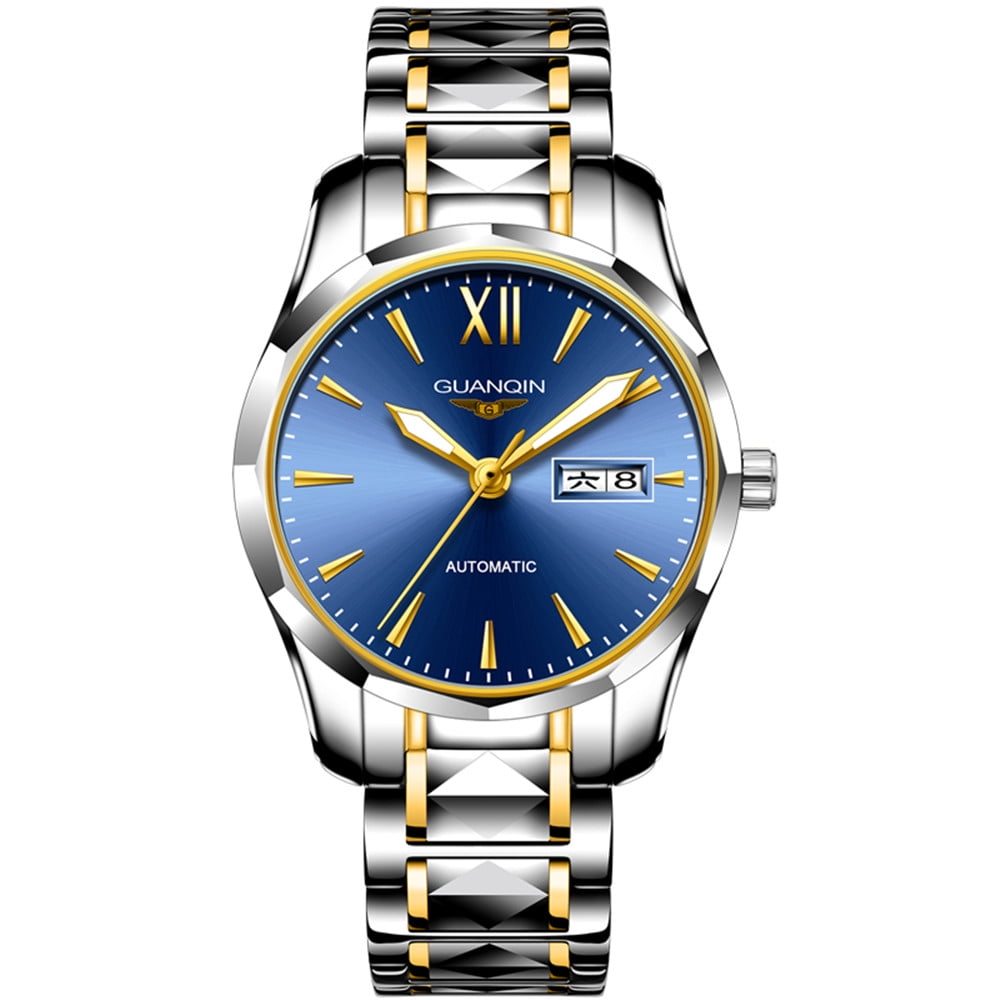 GUANQIN Men Japan Movement Automatic Self Winding Business Wrist Watch ...