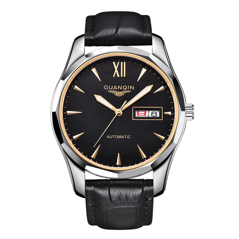 GUANQIN Men's Luminous Analog Japan Movement Automatic Self Winding ...