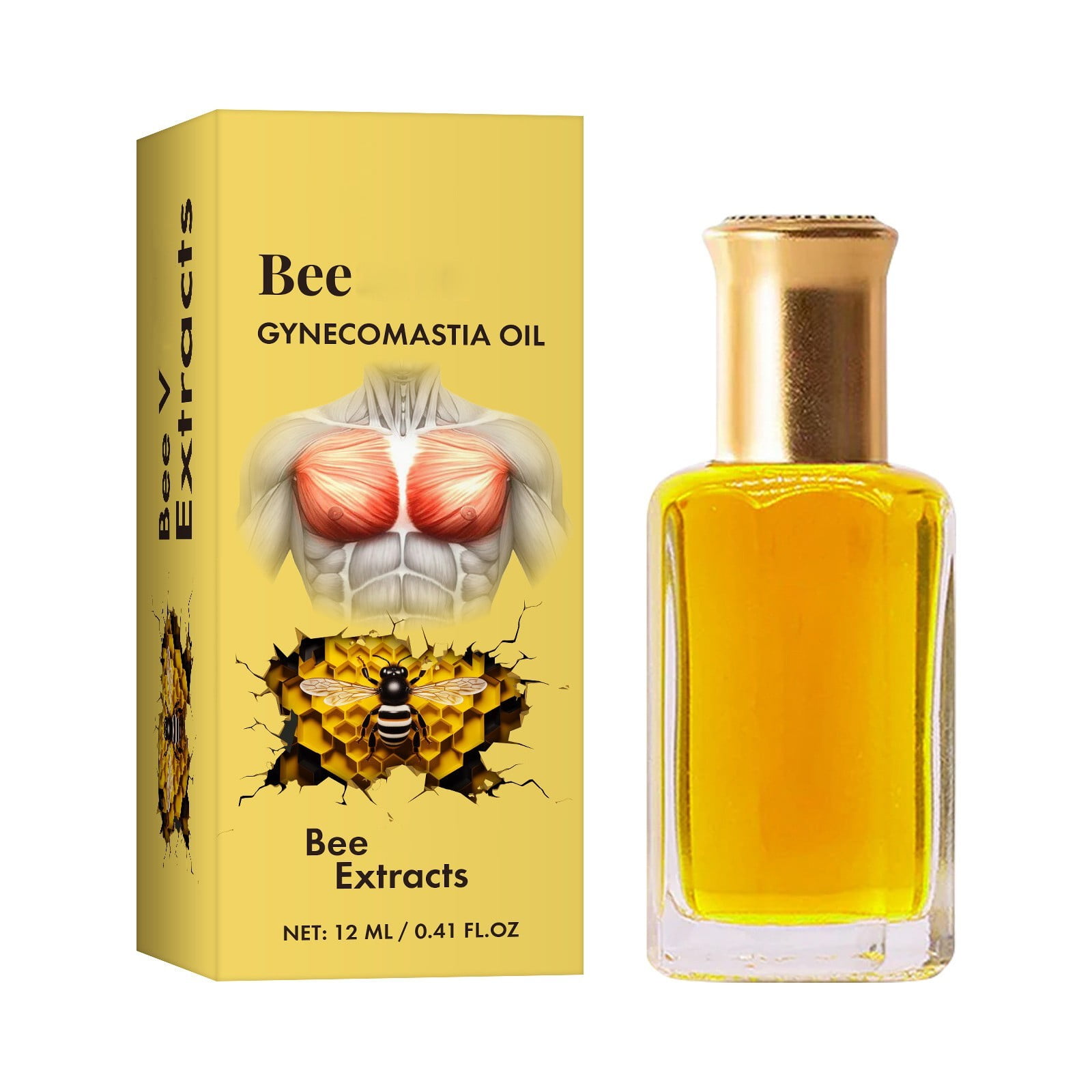 GUANSE Chest Sculpting Oil Bee Intestinal Belly Button Shaping Drops ...