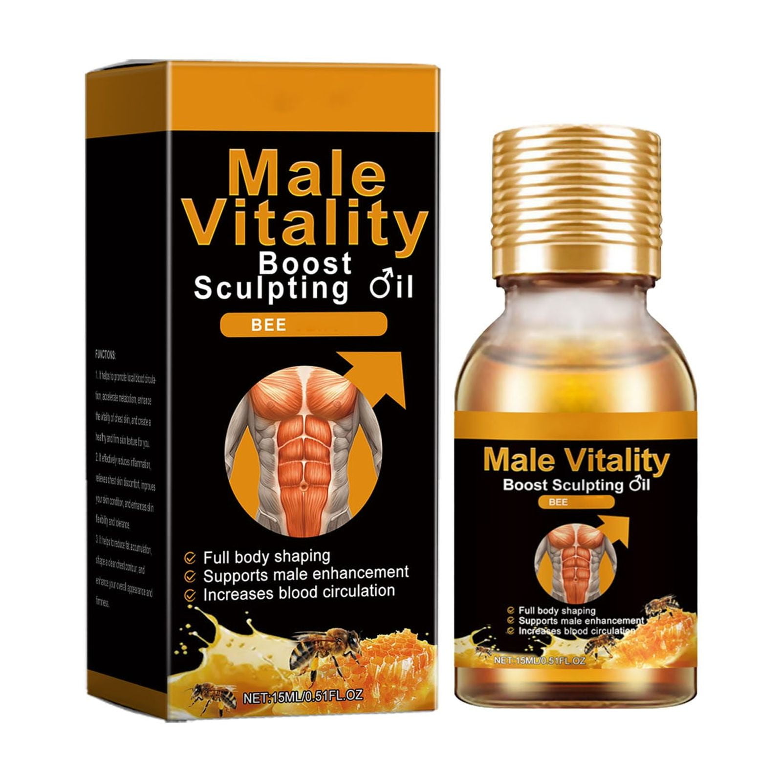 GUANSE Chest Sculpting Oil Bee Intestinal Belly Button Shaping Drops ...