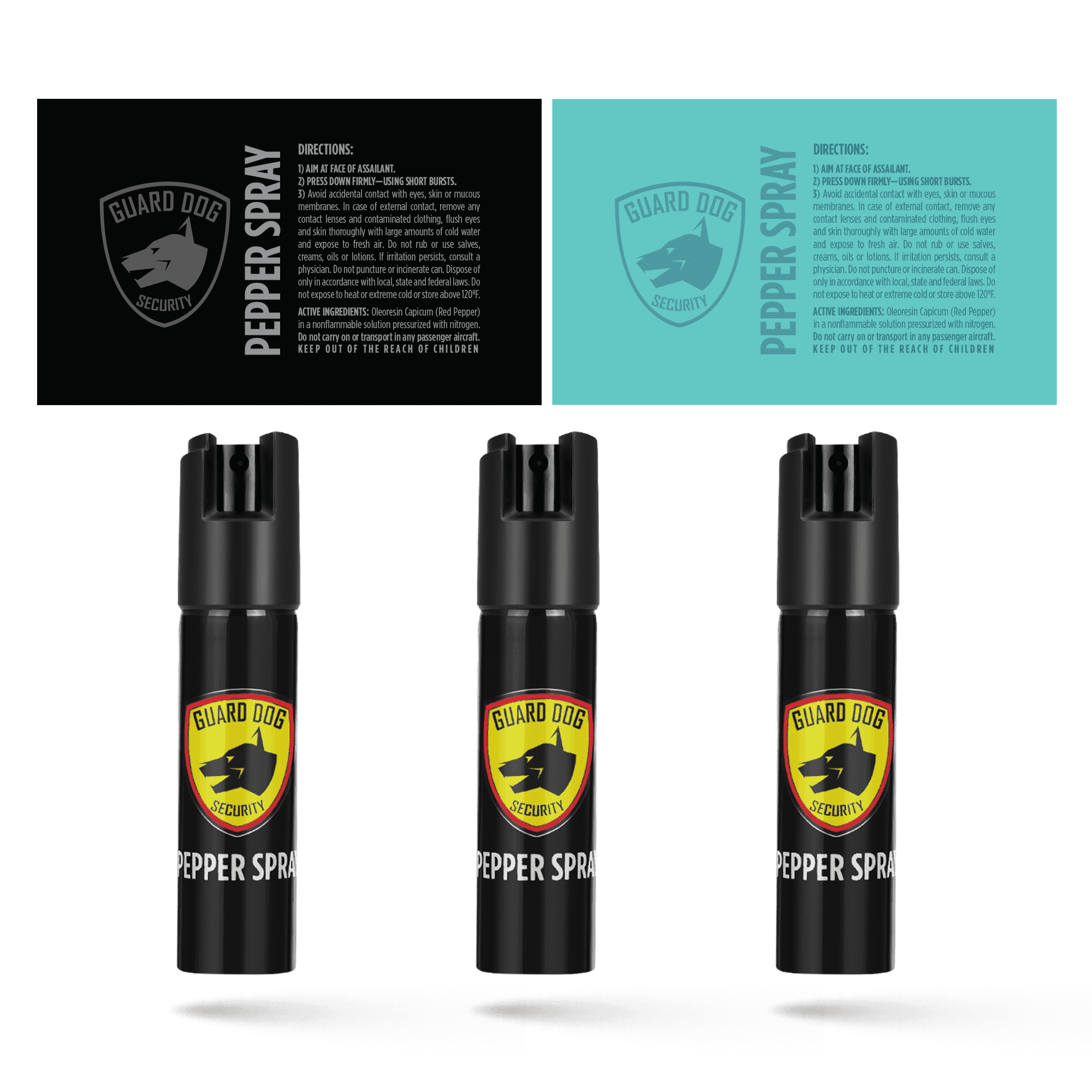 GUARD DOG SECURITY Compact Pepper Spray, Maximum Strength, 16 ft Range ...