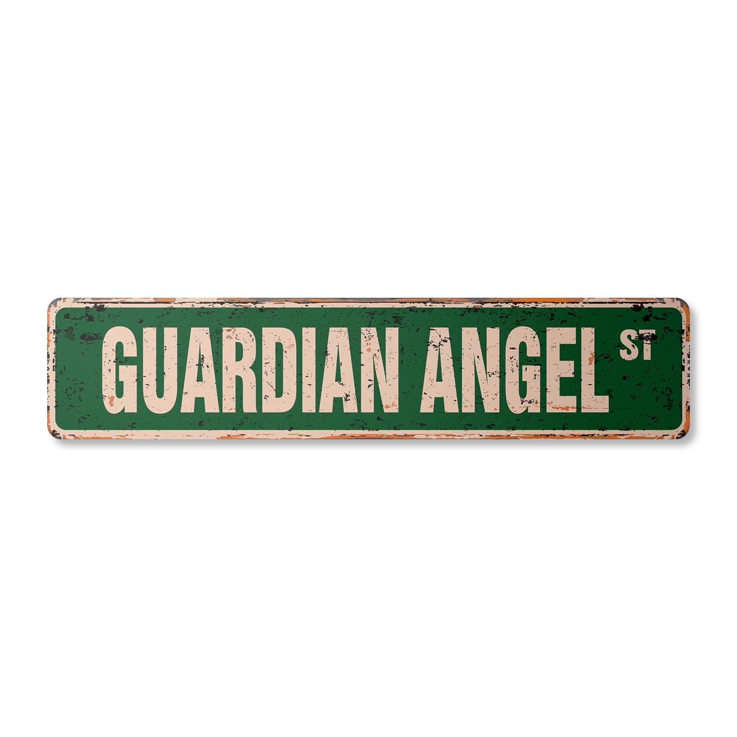 GUARDIAN ANGEL Vintage Plastic Street Sign Childrens Name Room Sign ...