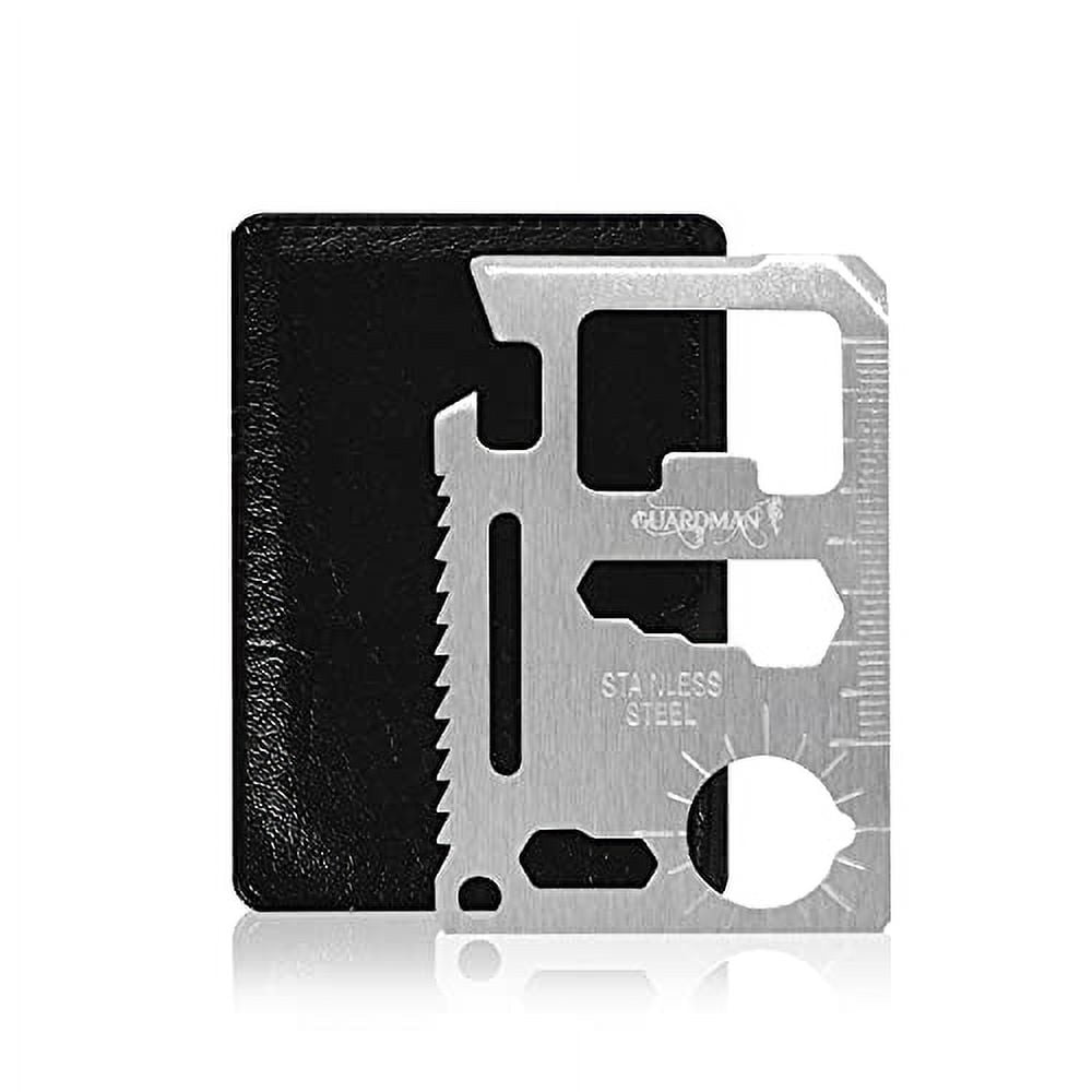 GUARDMAN 11-in-1 Survival Credit Card Multitool, Tactical Wallet Tool ...
