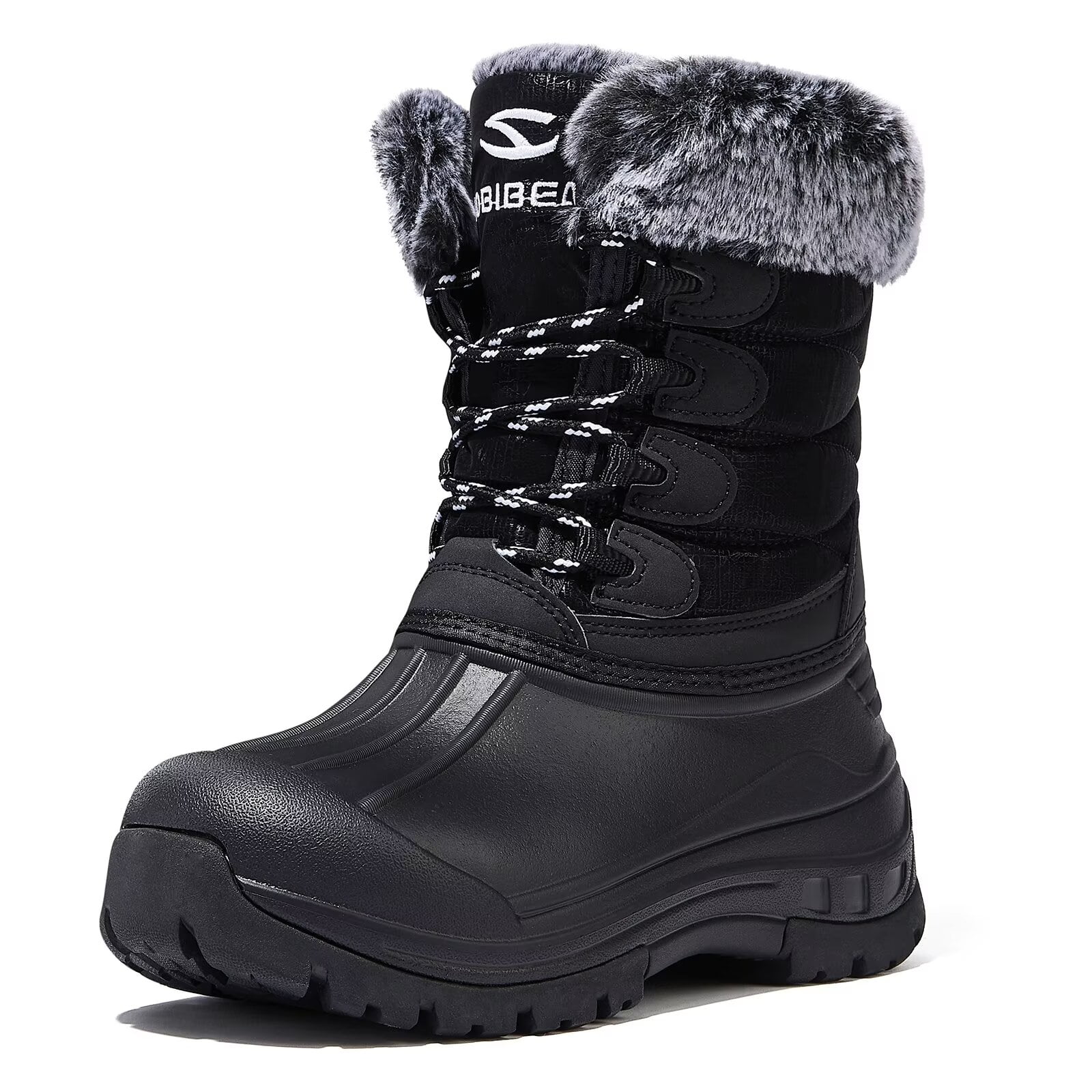 GUBARUN Women's Snow Boots Warm Insulated Faux Fur Lined Waterproof Mid ...