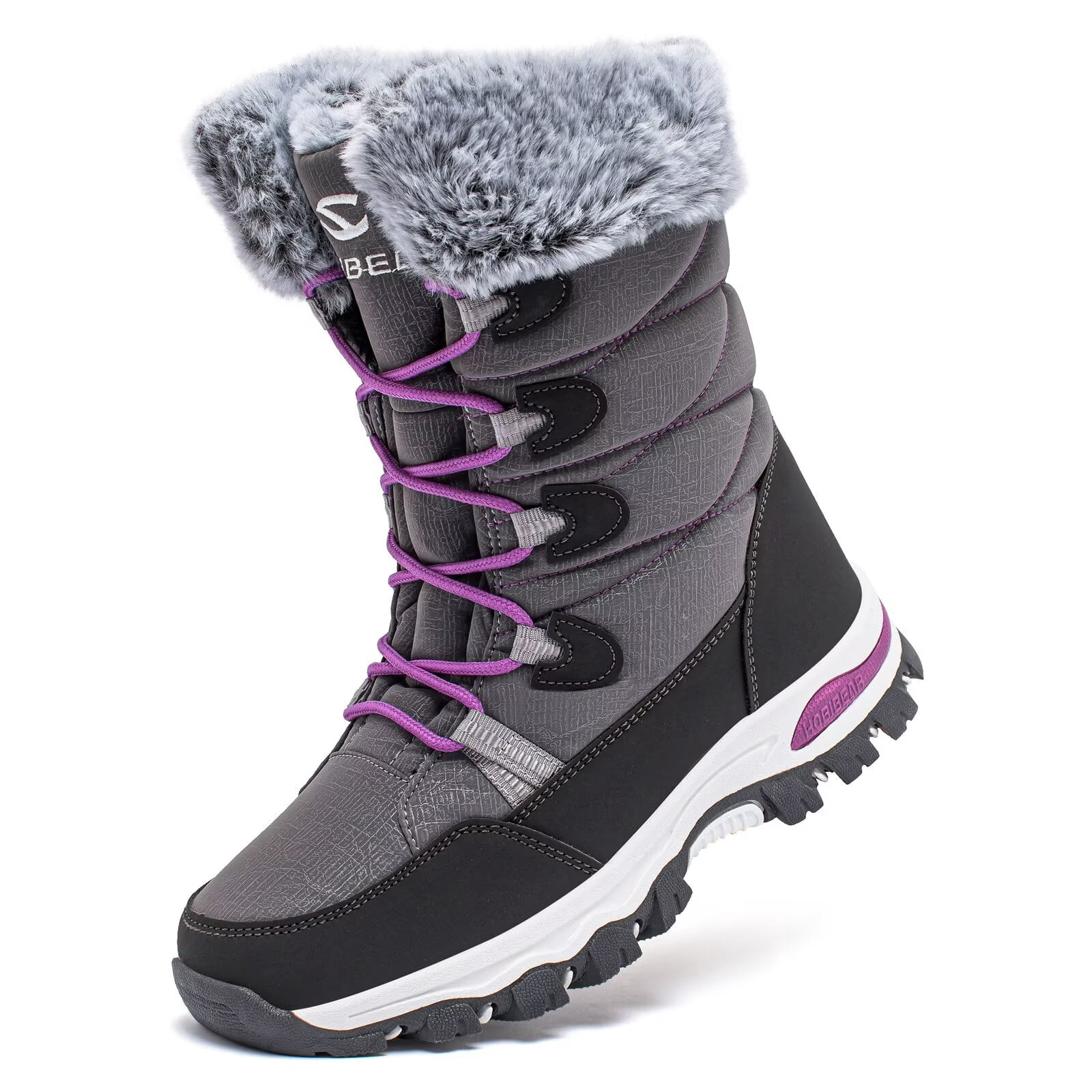 HOBIBEAR Women's Comfy, Furry, Soft, Waterproof Winter Snow Boots, Mid ...