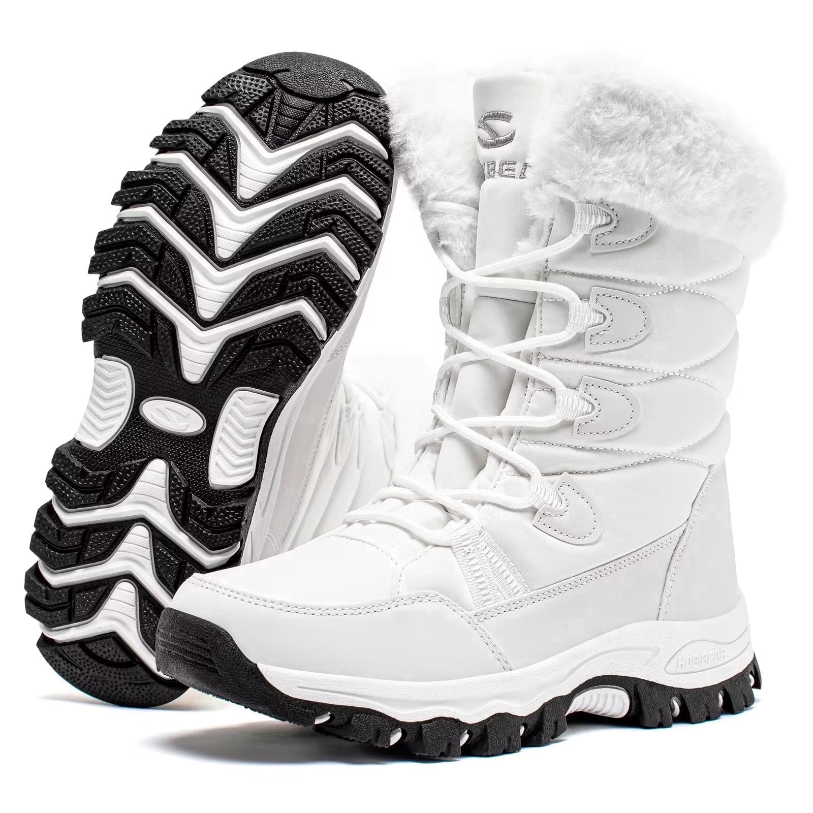 HOBIBEAR Women's Winter Waterproof Slip Resistant Snow Boots Warm Faux ...