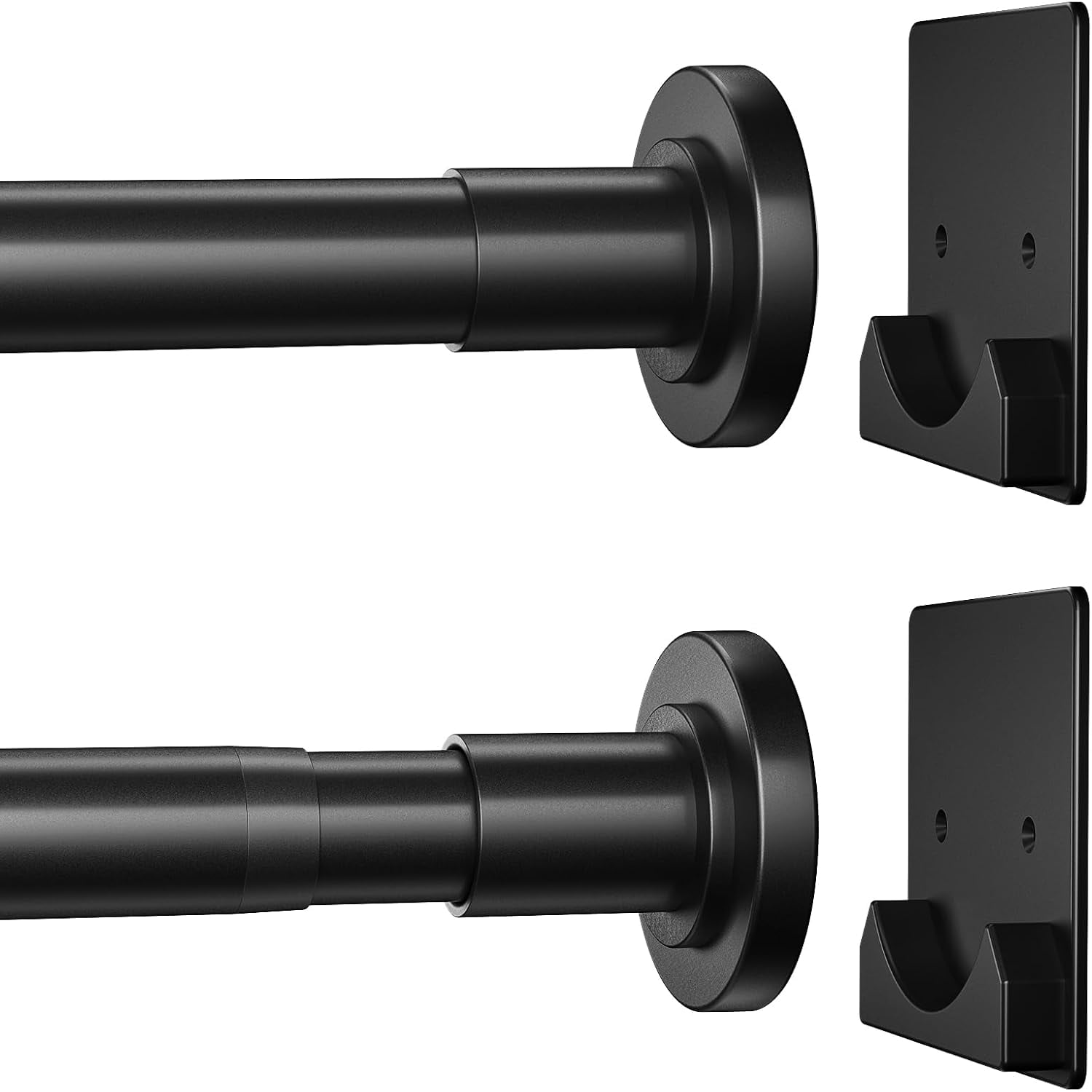 GUCADS-Matte Black Shower Curtain Rod,1 Inch Diameter Stainless Steel ...