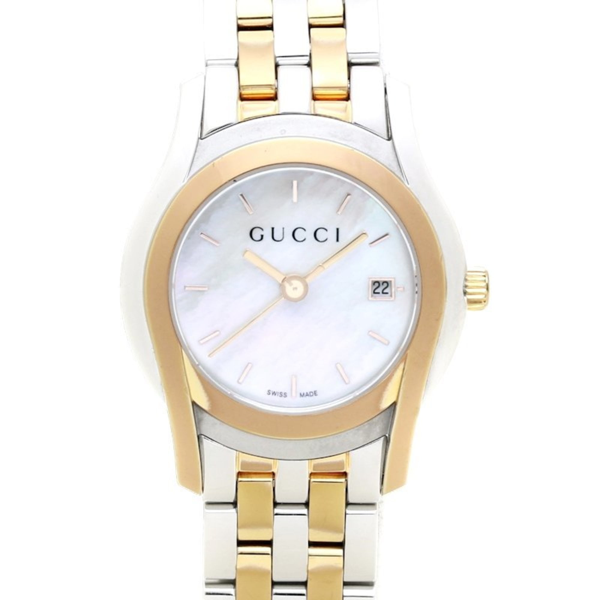 Pre-Owned GUCCI G-Class YA055538 5500L Stainless Steel xPGP (Pink Gold Plated)... (Good ...