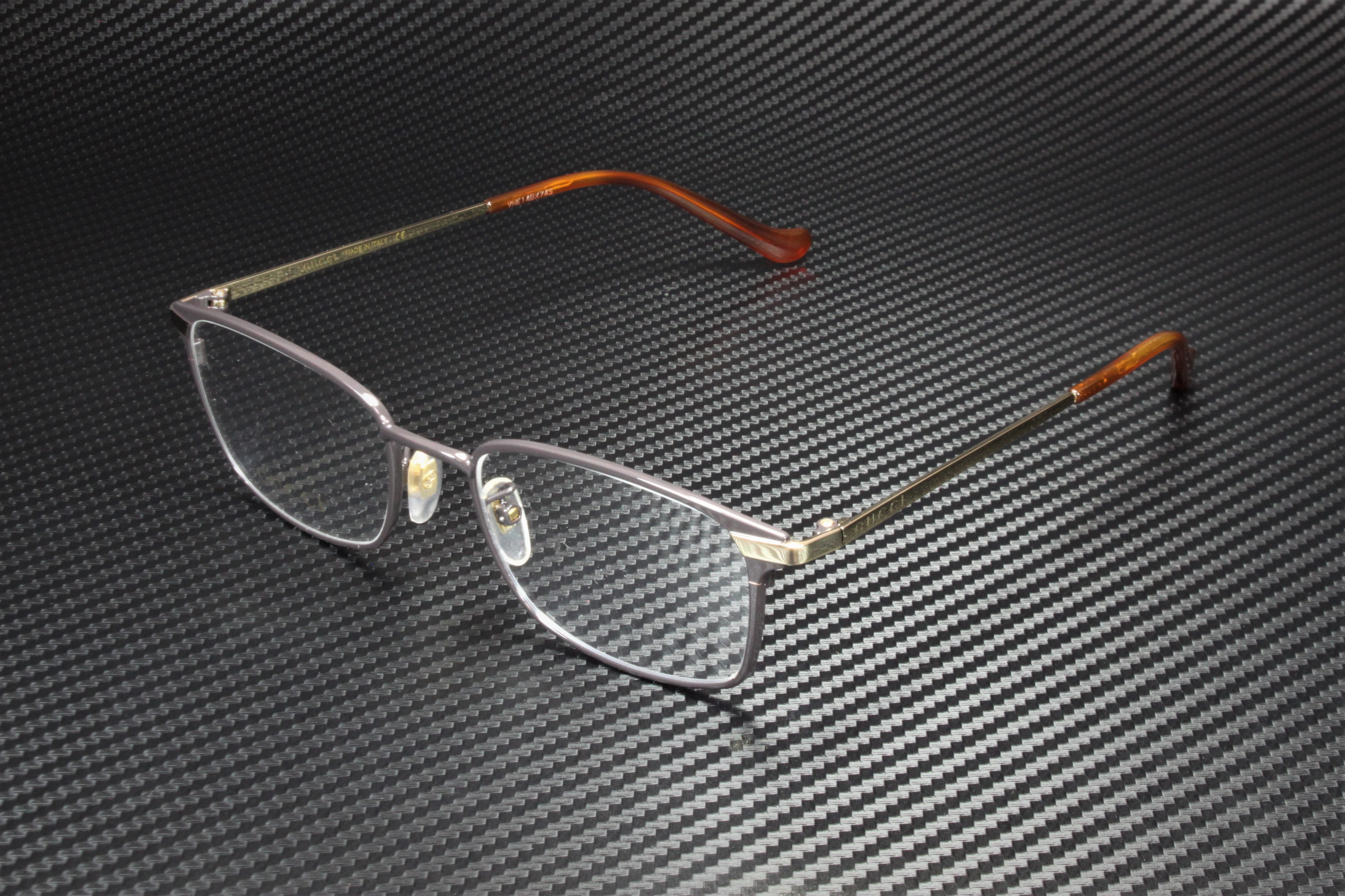 GUCCI GG0579OK 002 Square Brown Shiny Gold Demo Lens 53 mm Men's ...