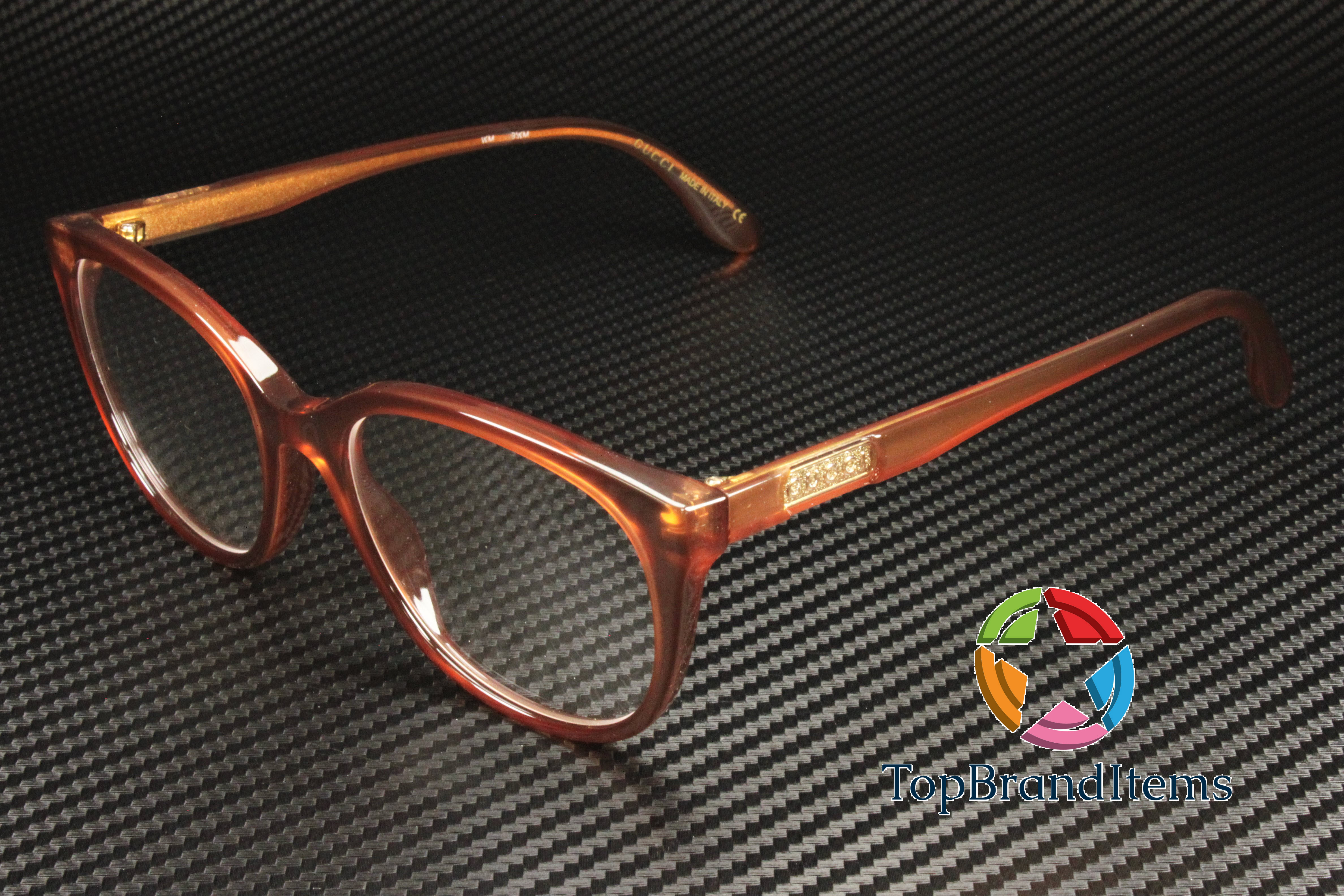 GUCCI GG0791O 002 Cat Eye Brown Shiny Demo Lens 53 mm Women's ...