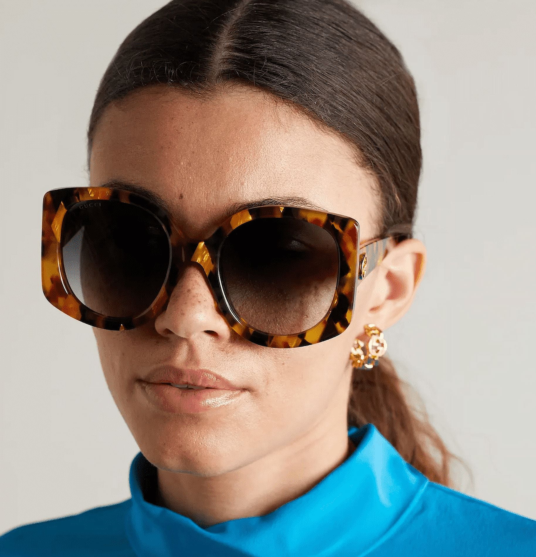 GUCCI GG1257S-004-53 Sunglasses Size 53mm 145mm 22mm havana Women NEW ...