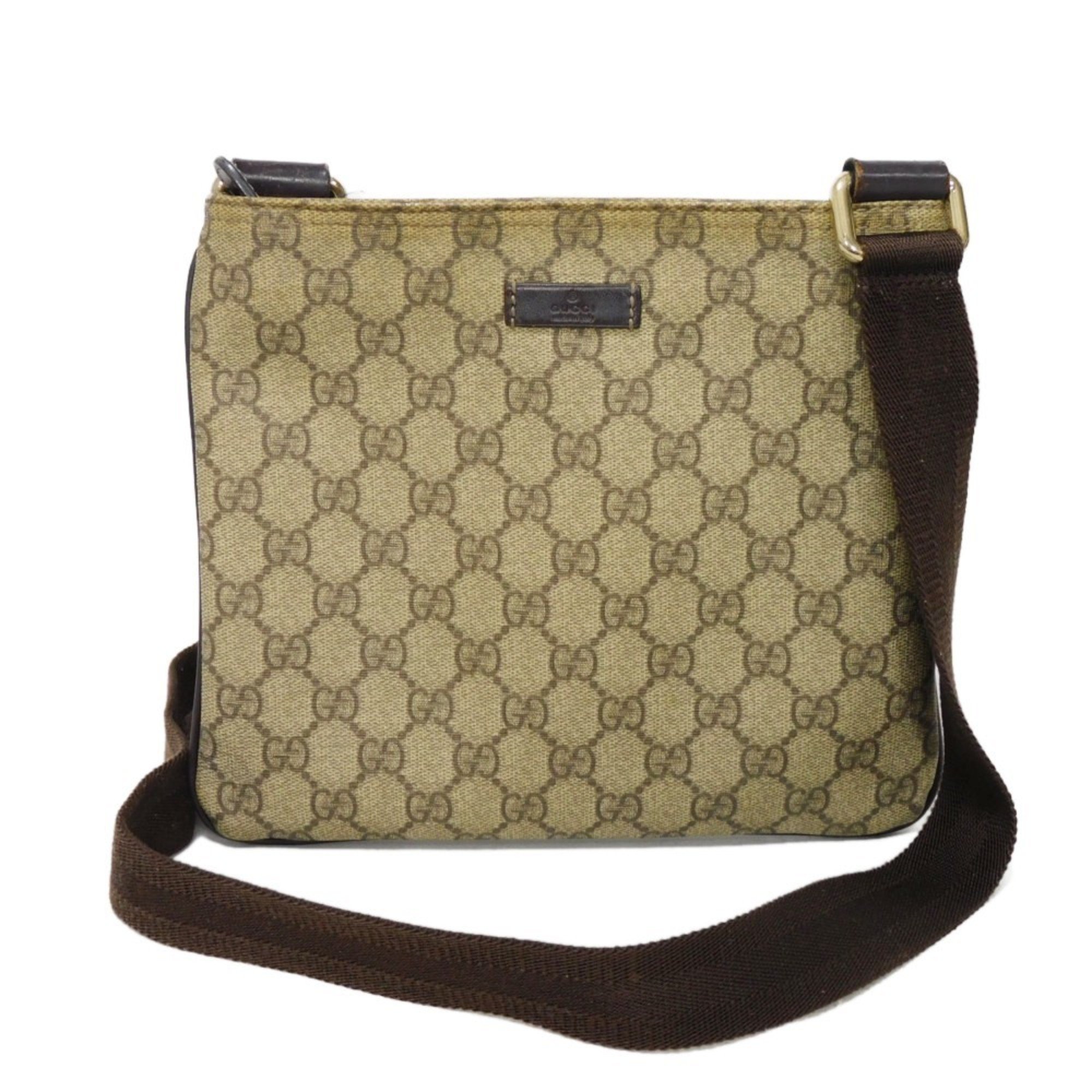 Pre-Owned GUCCI Shoulder Bag GG Supreme PVC Pochette Sacoche Crossbody ...