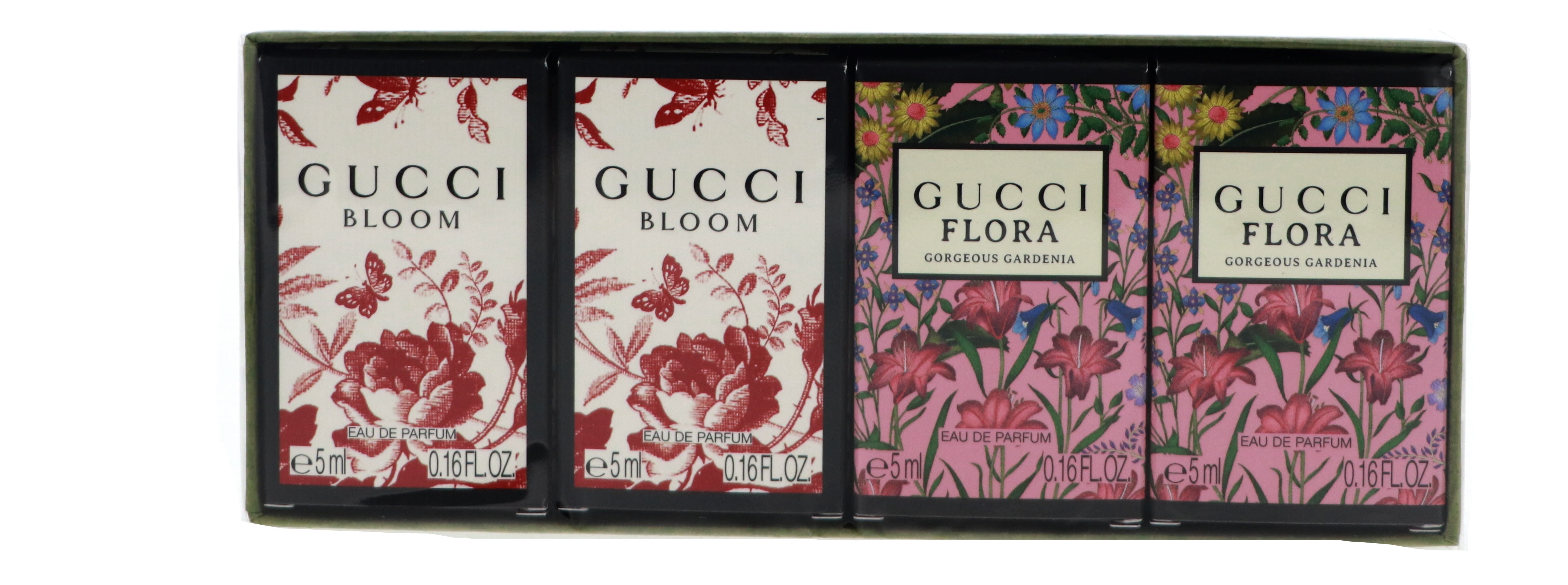 Gucci Eau de Parfum Mini Set (Bloom 2 x 0.16 oz + Flora Gorgeous Gardenia 2 x 0.16 oz) - Walmart.com