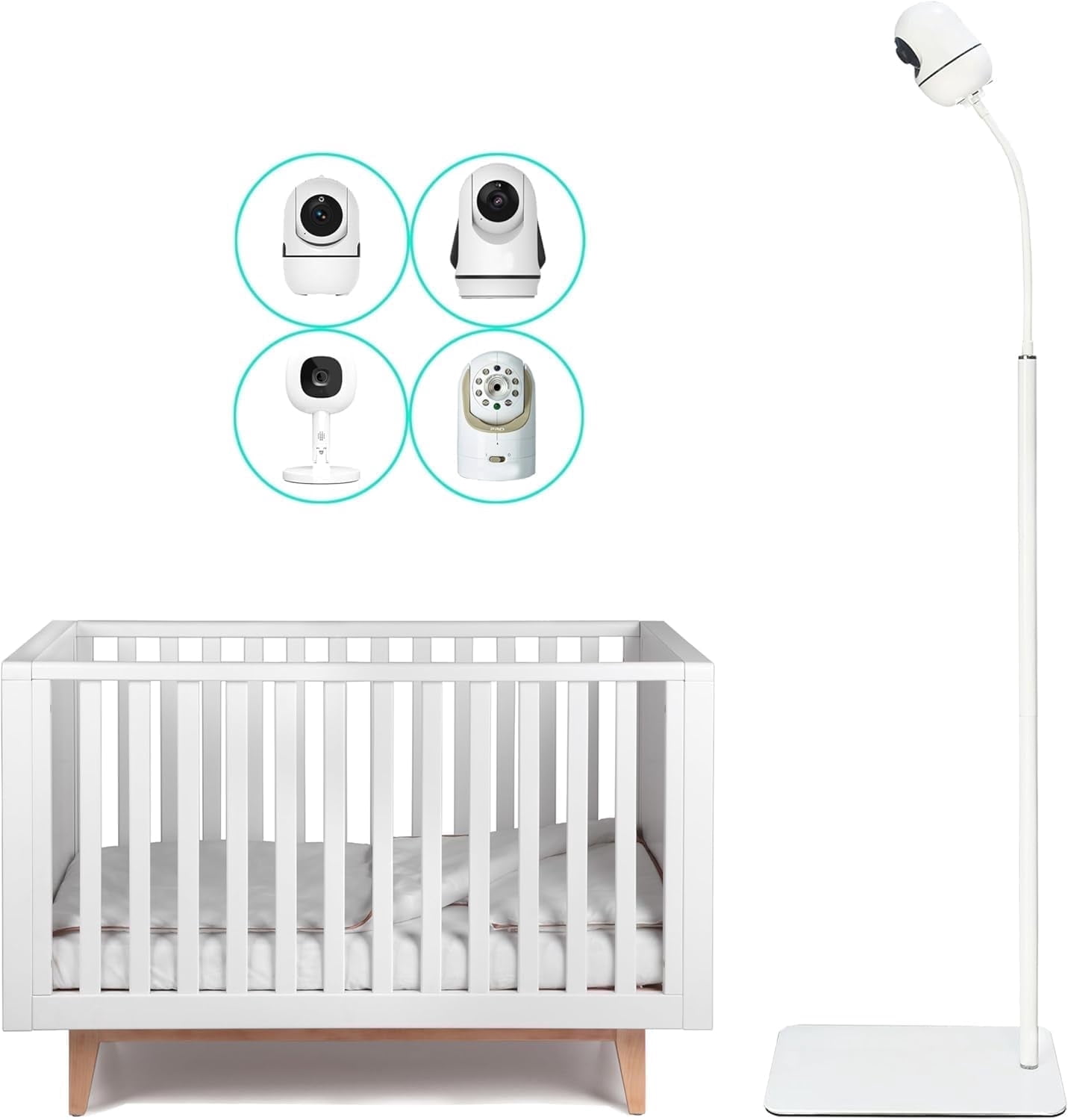 JAPARA Steel Monitor Mount Floor Stand Holder with Hellobaby, Infant ...