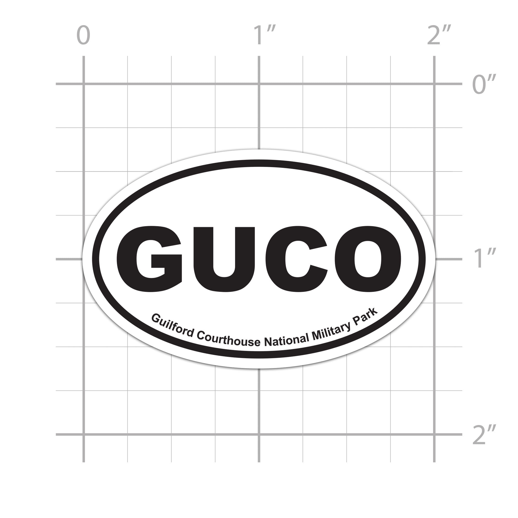 GUCO Guilford Courthouse National Military Park Sticker for water ...