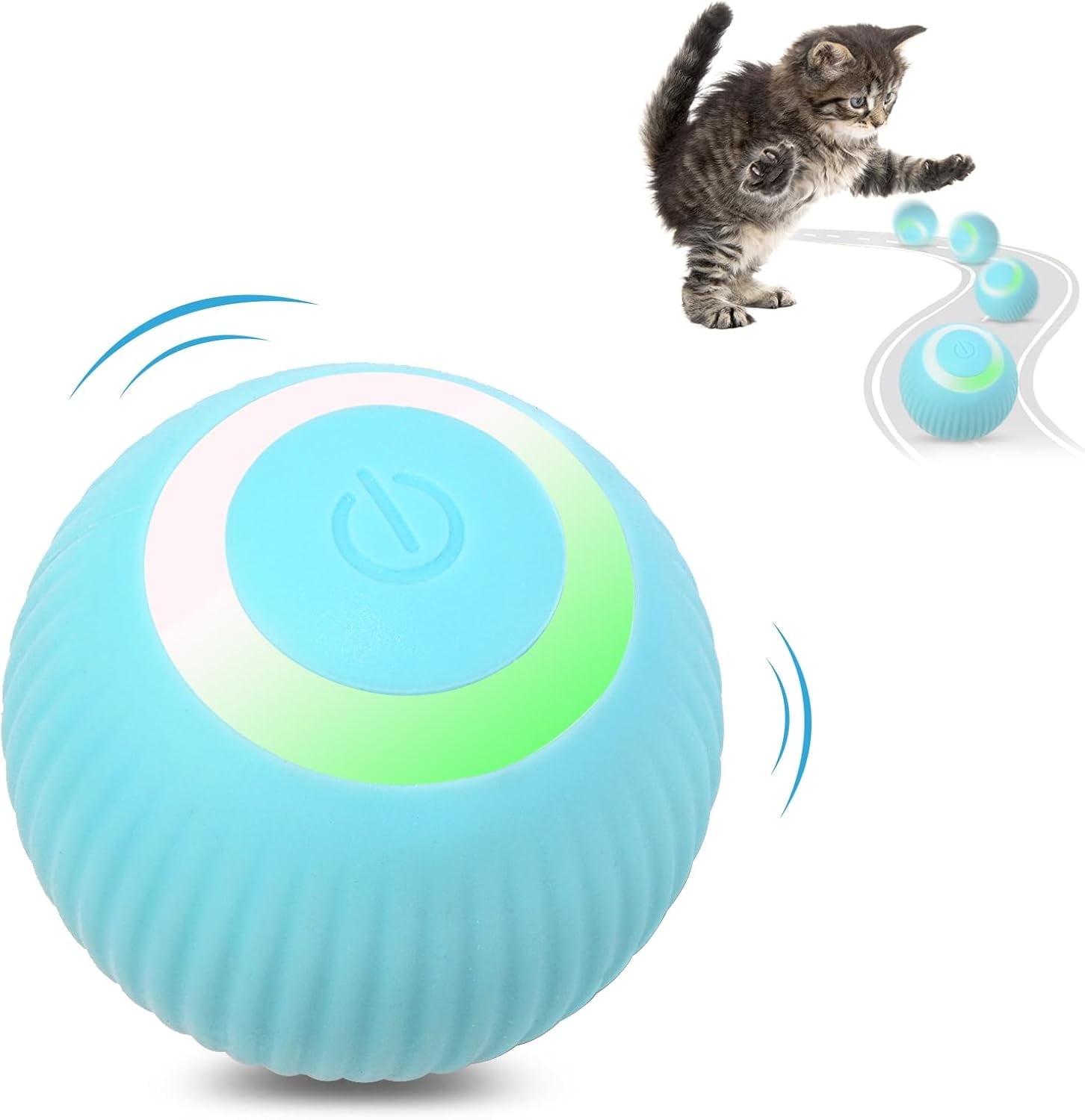 GUCXKOS Rechargeable Teasing Cat Ball Toy ,Cat Ball Indoor Cat Toy with ...