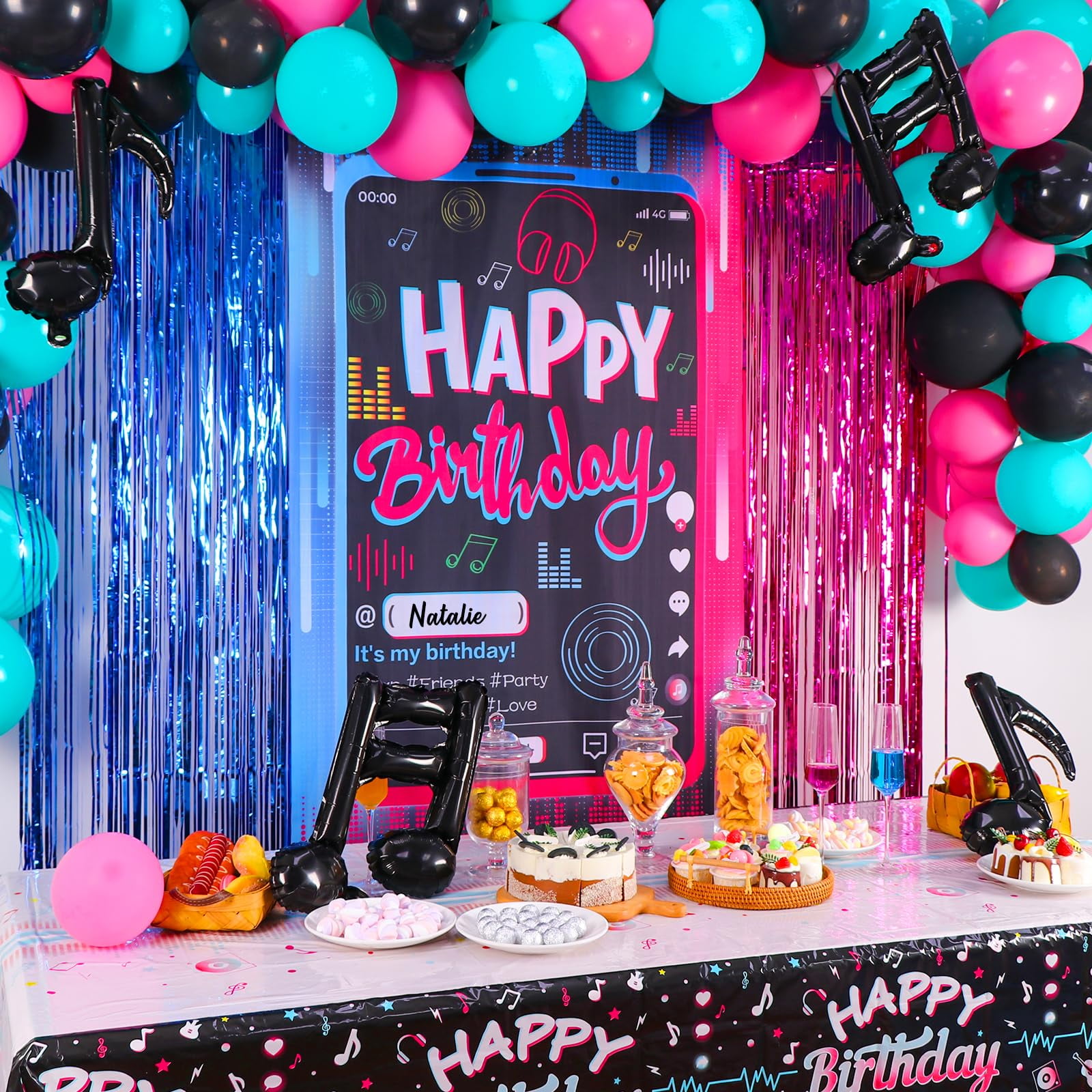 GUDELAK Tik Tok Birthday CM31 Party Decorations, 135Pcs Music Happy ...