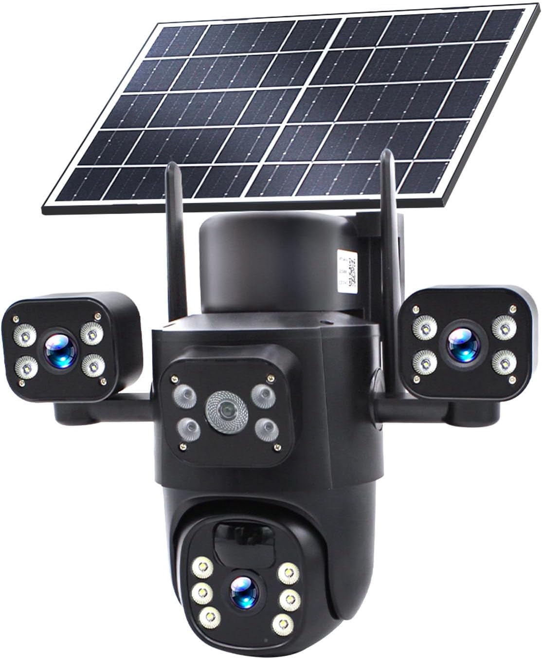 GUDFIDELIO Triple-Lens Solar Security Cameras Wireless for Home ...