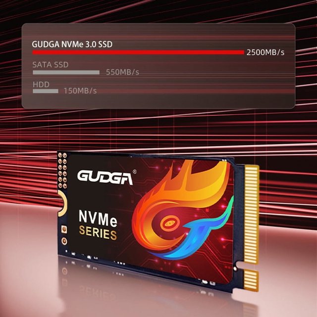 GUDGA 256GB NVME SSD With DRAM PCIe3.0 M2 2280 2242 For Laptop Desktop - Walmart.com