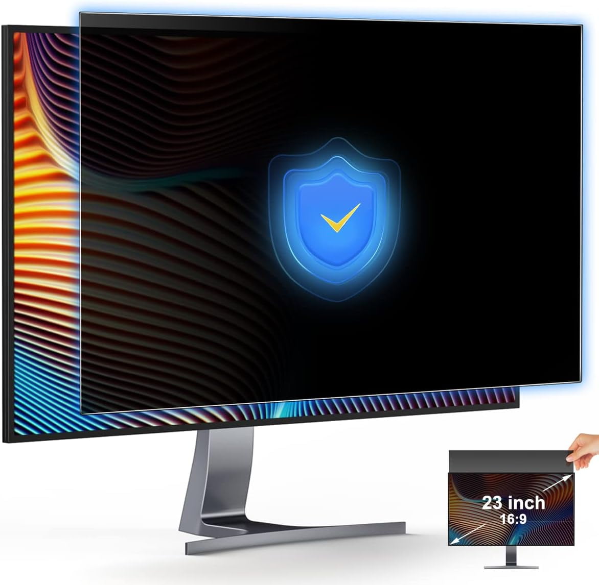 GUDTEKE 23 inch Computer Privacy Screen for 16:9 Widescreen Monitor ...