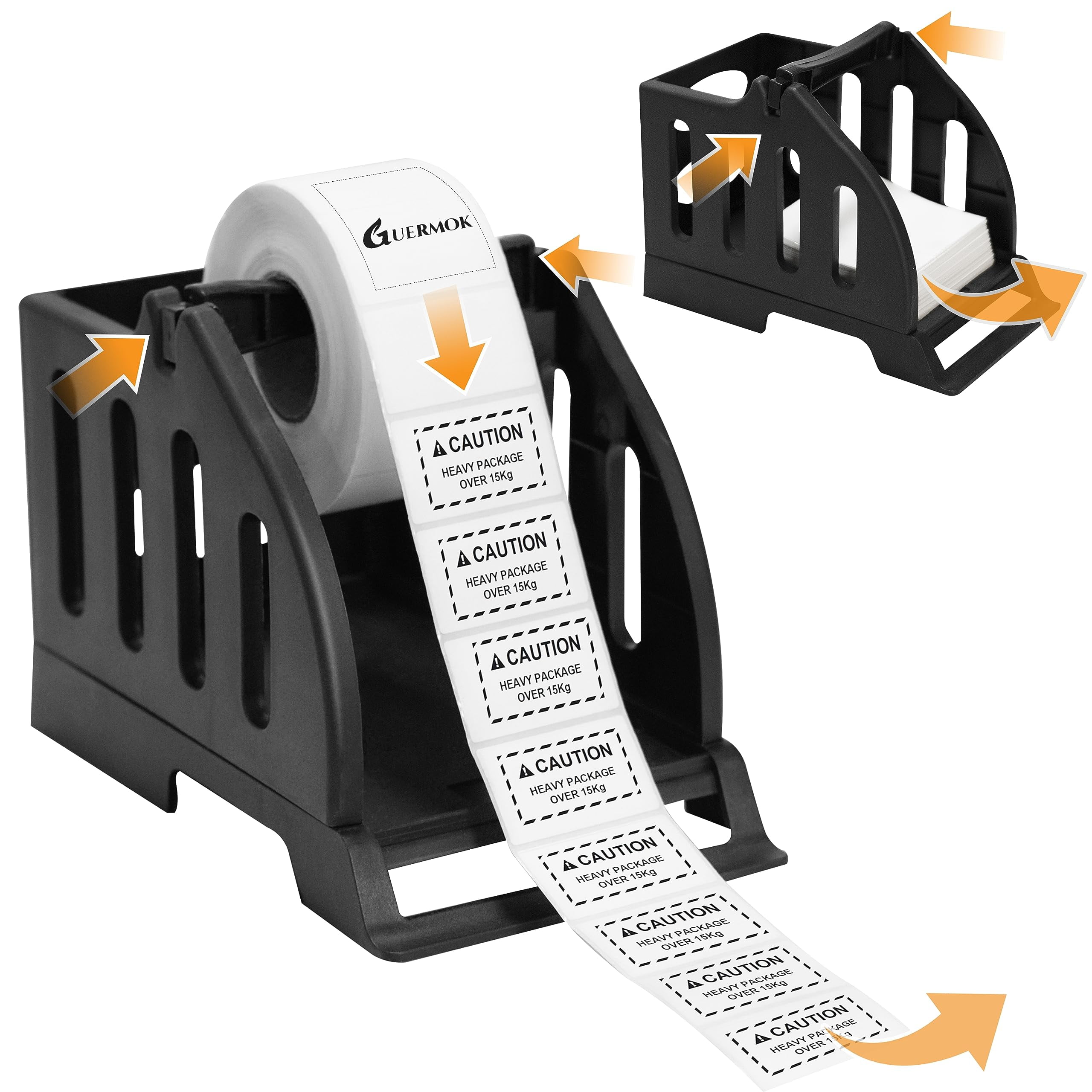 GUERMOK Thermal Label Holder for Rolls & Fan-Fold, Fragile Stickers for ...