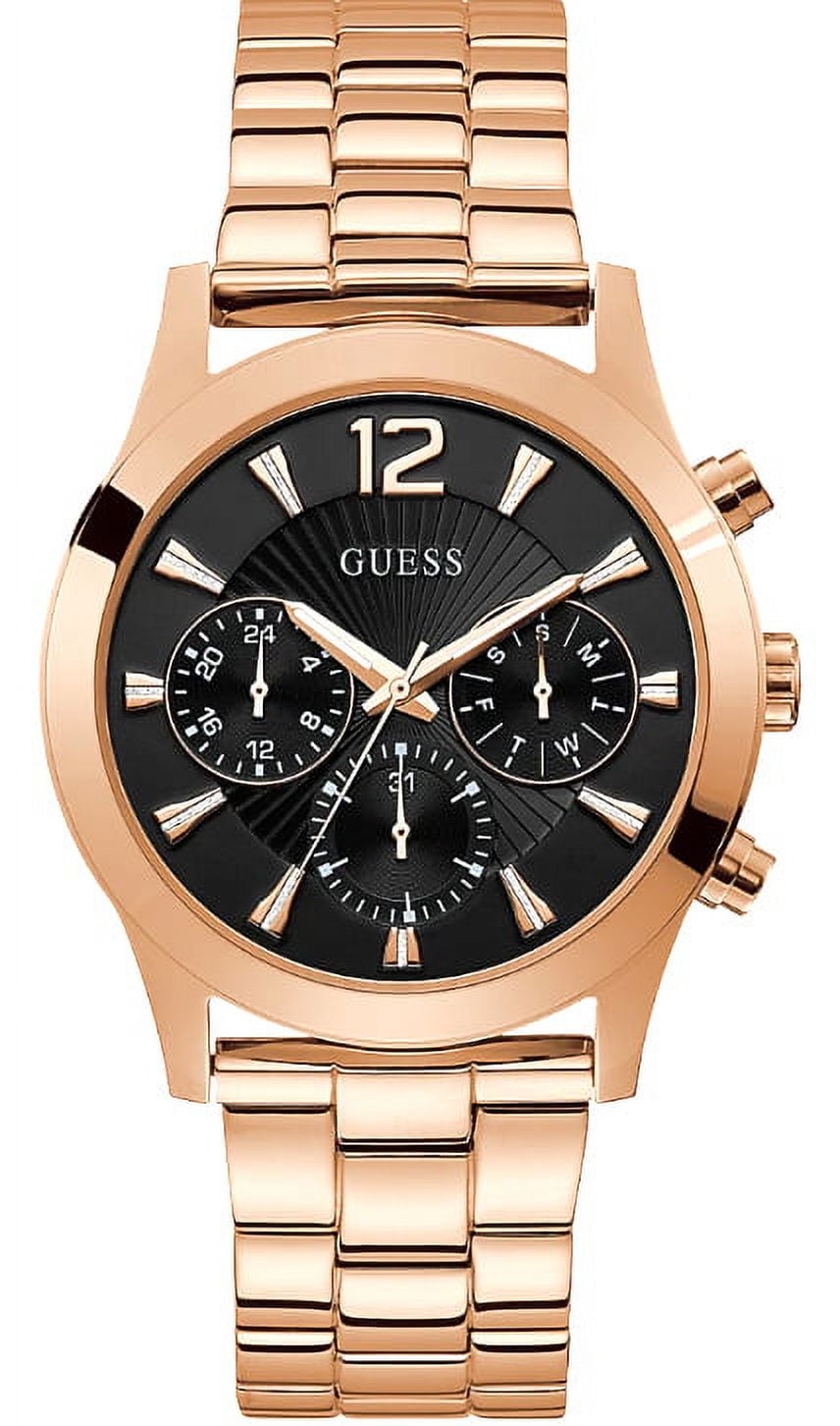 GUESS ROSE GOLD TONE CASE ROSE GOLD TONE STAINLESS STEEL WATCH U1295L4 ...