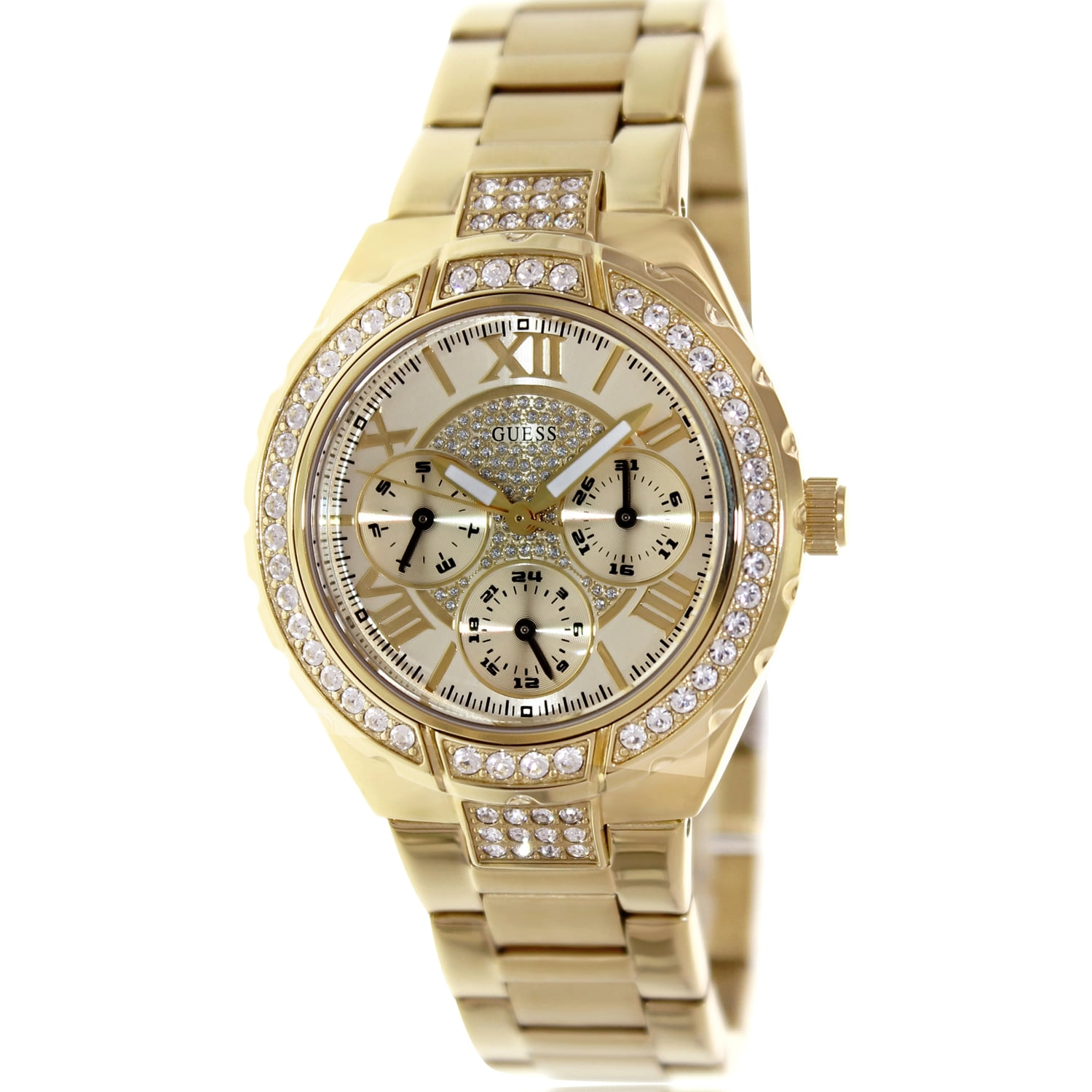 GUESS Women's U0111L2 Gold Stainless-Steel Analog Quartz Fashion Watch ...
