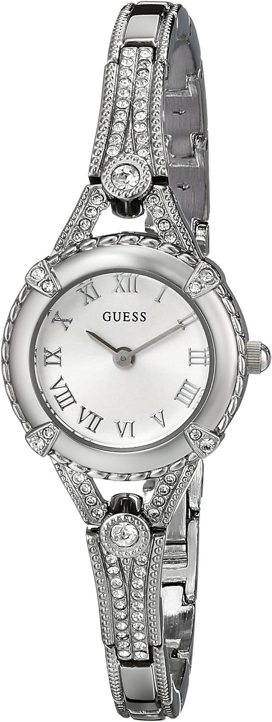 GUESS Women's U0135L1 Silver Stainless-Steel Quartz Dress Watch ...