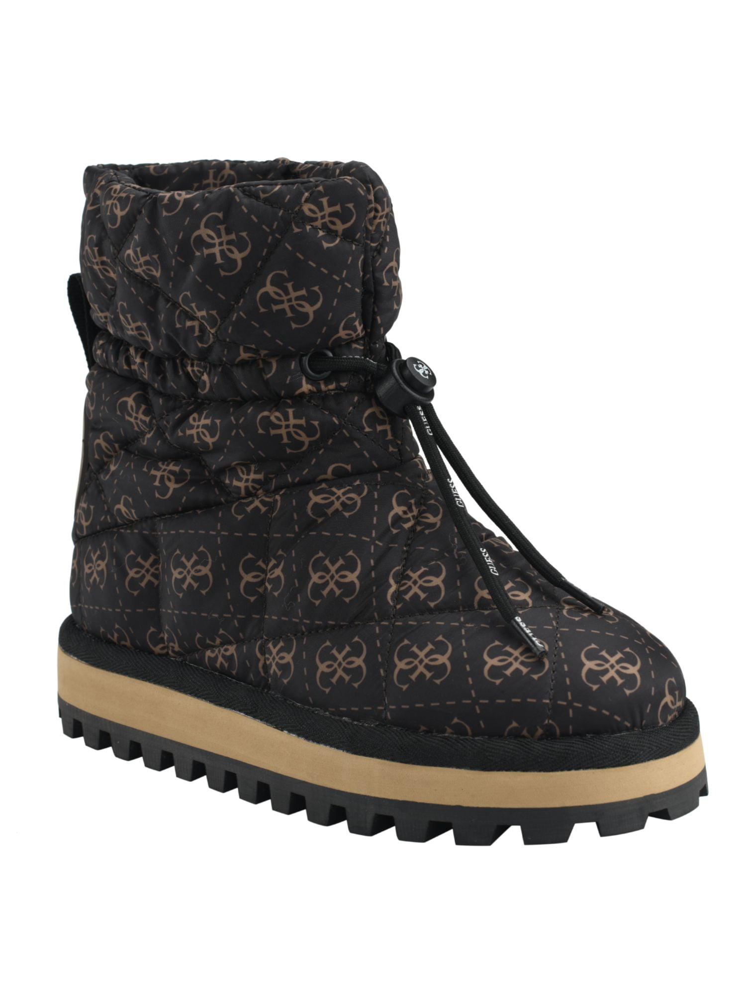 GUESS Womens Black Quilted Leian Round Toe Winter 5.5 M - Walmart.com