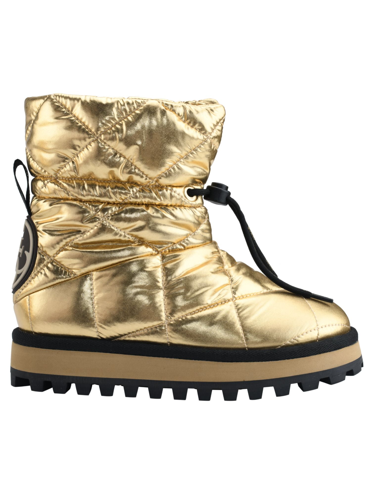 GUESS Womens Gold Padded Pull Tab Quilted Lug Sole Leian Round Toe Platform Winter 5 M - Walmart.com
