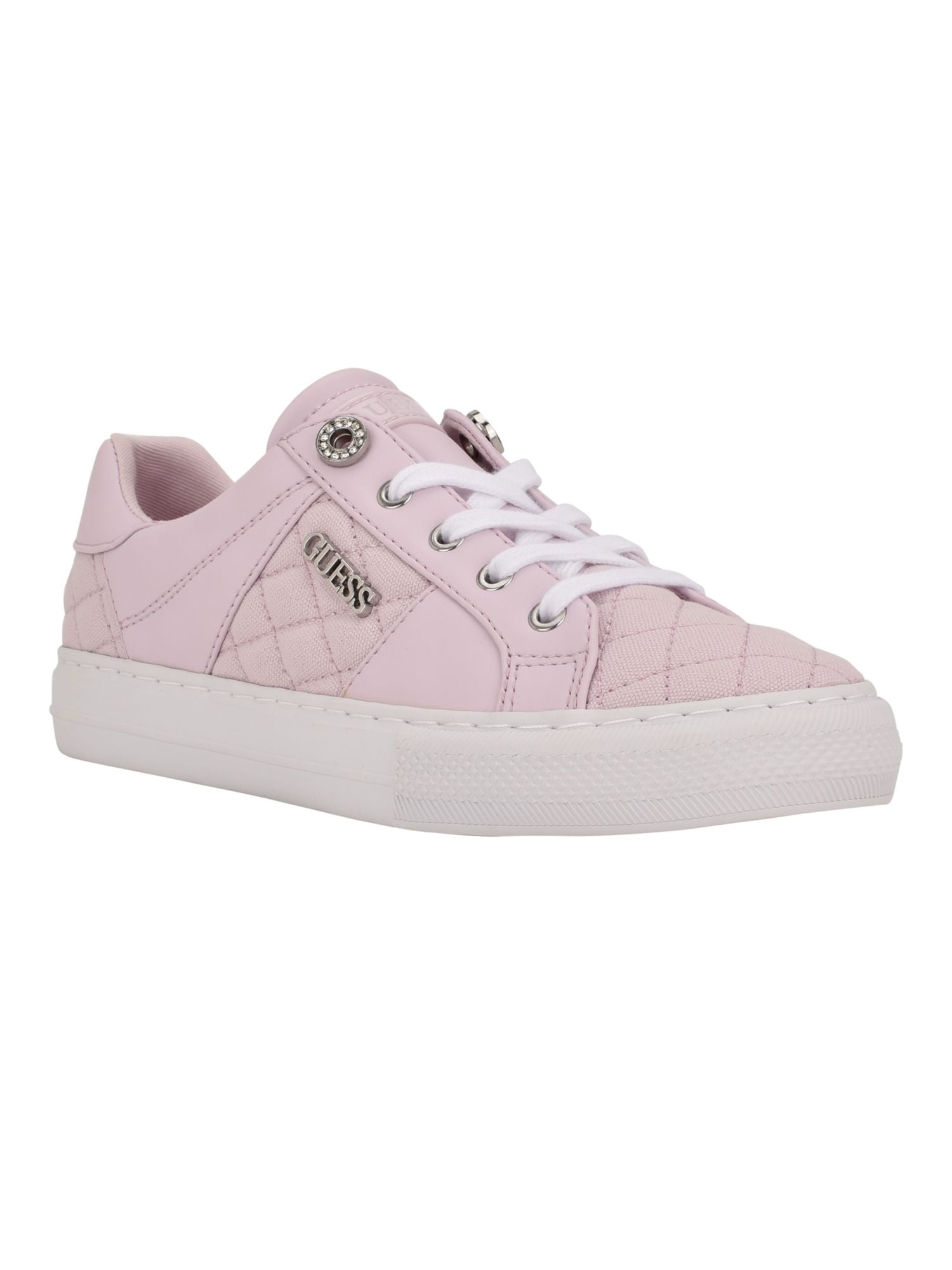 GUESS Womens Pink Comfort Loven Round Toe Lace-Up Sneakers Shoes 9.5 M ...